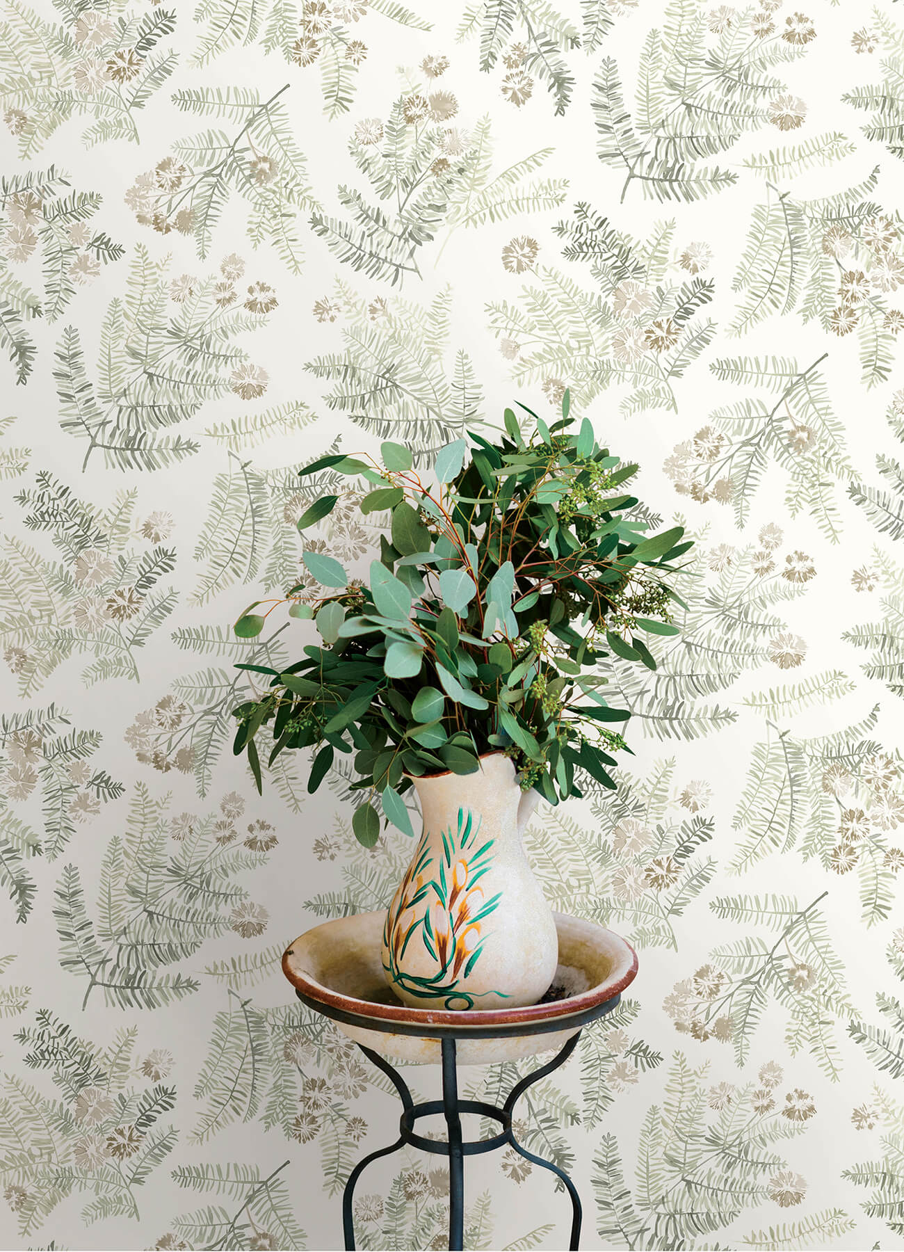 4169-83105 - Frith Green Botanical Wallpaper - by Chesapeake