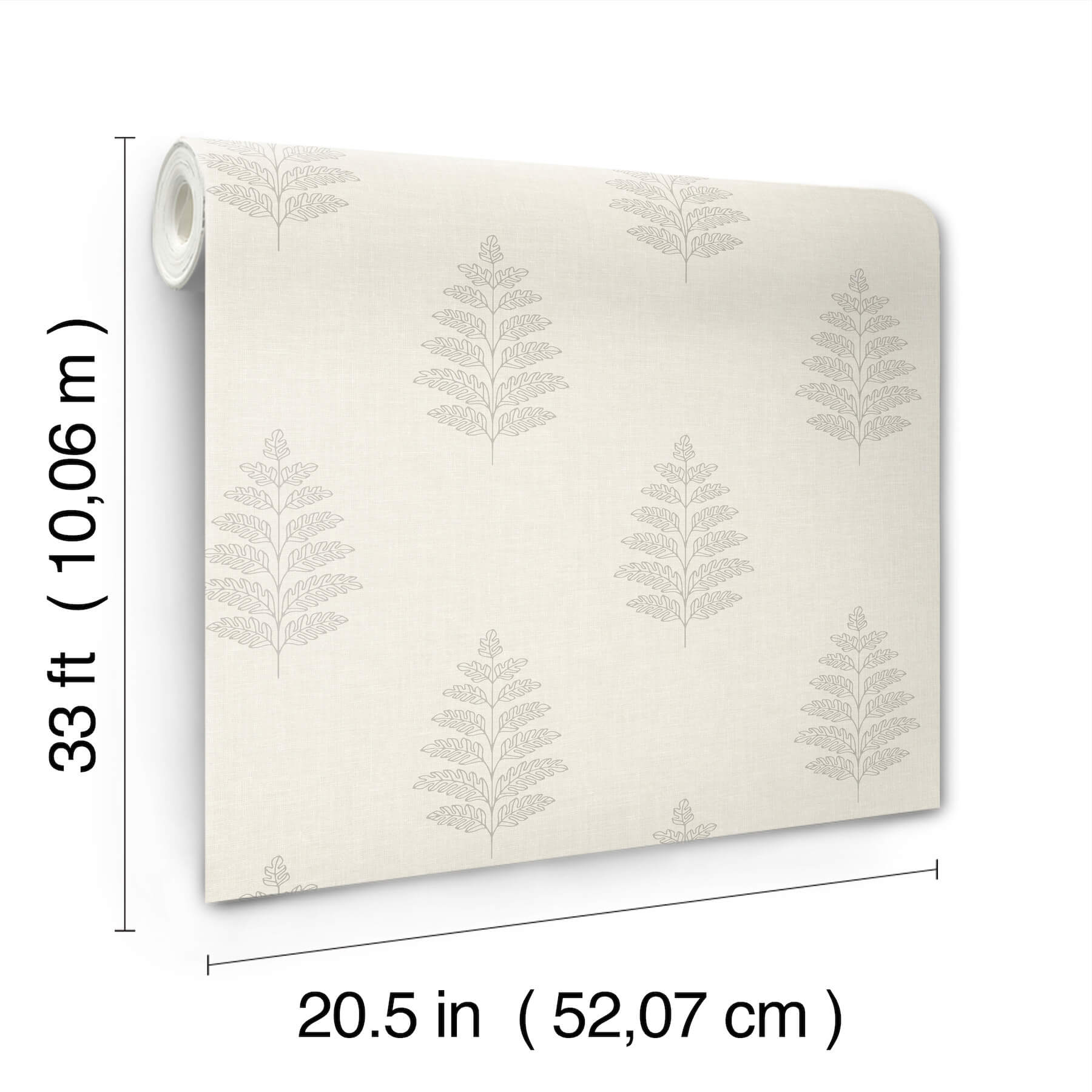 York Wallcoverings. 4169-83125 - Frond Cream Leaf Wallpaper - by Chesapeake