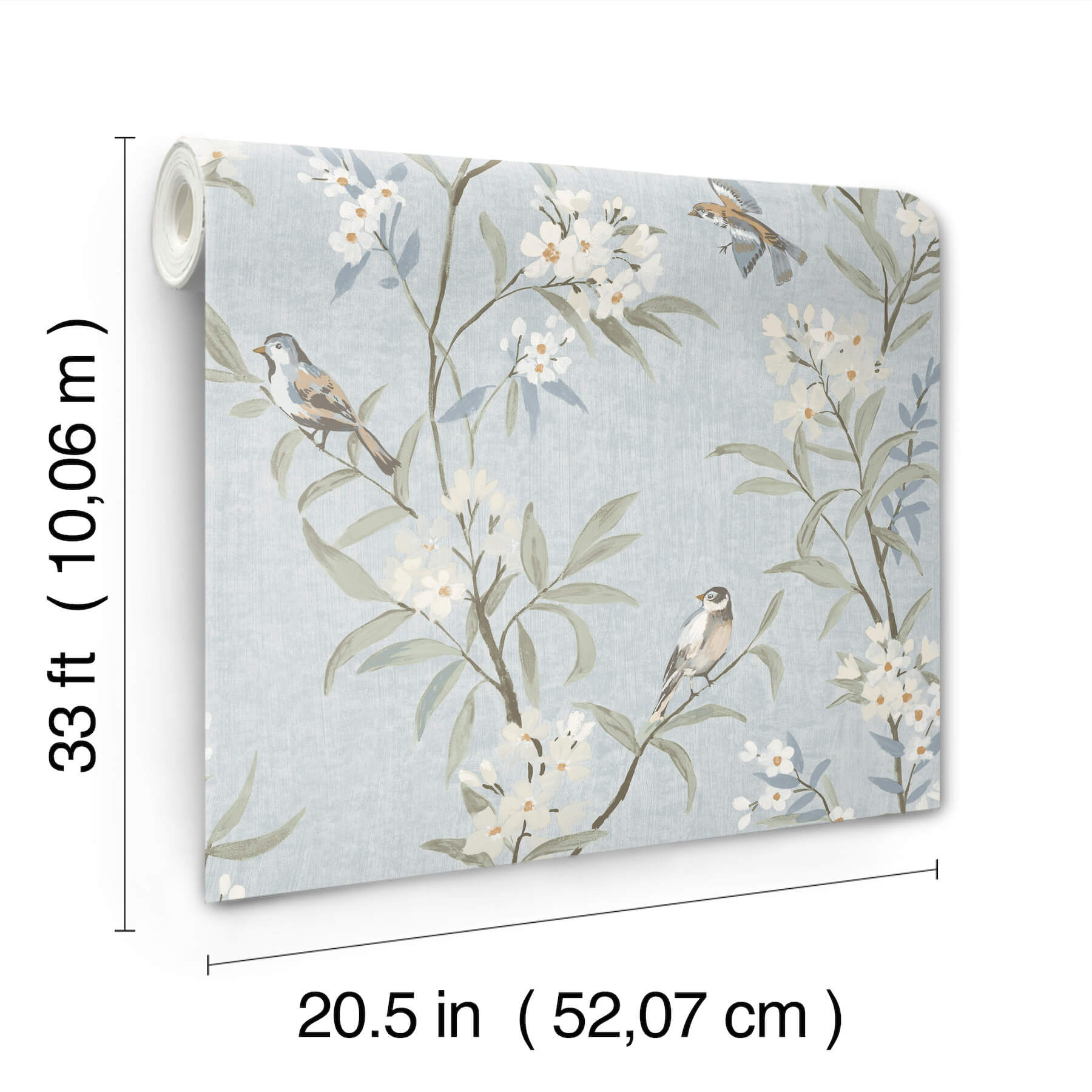 York Wallcoverings. 4169-83140 - Tea Olive Light Blue Finch Frolic ...