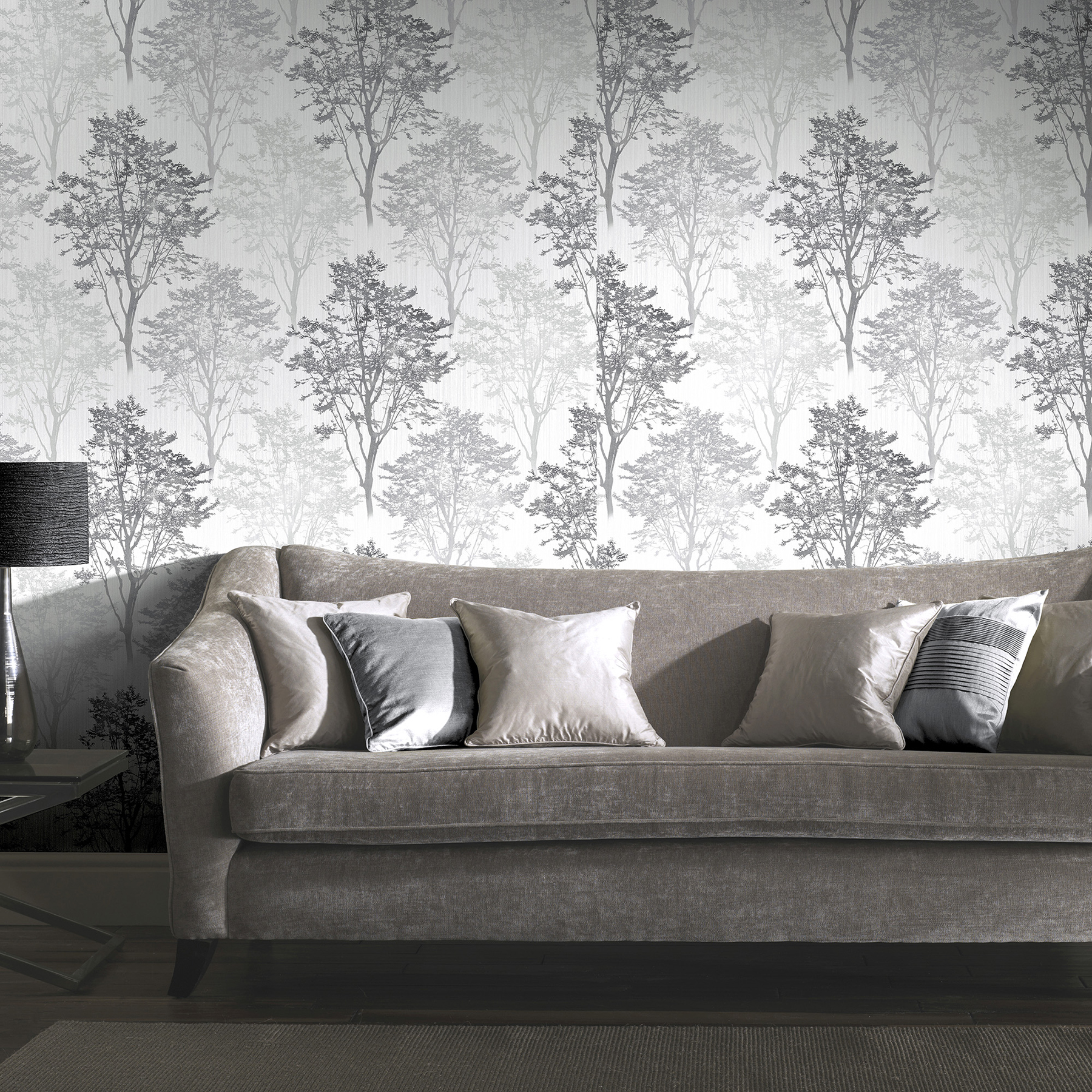 AH259502 - Edwin Grey Wildwood Wallpaper - by Arthouse