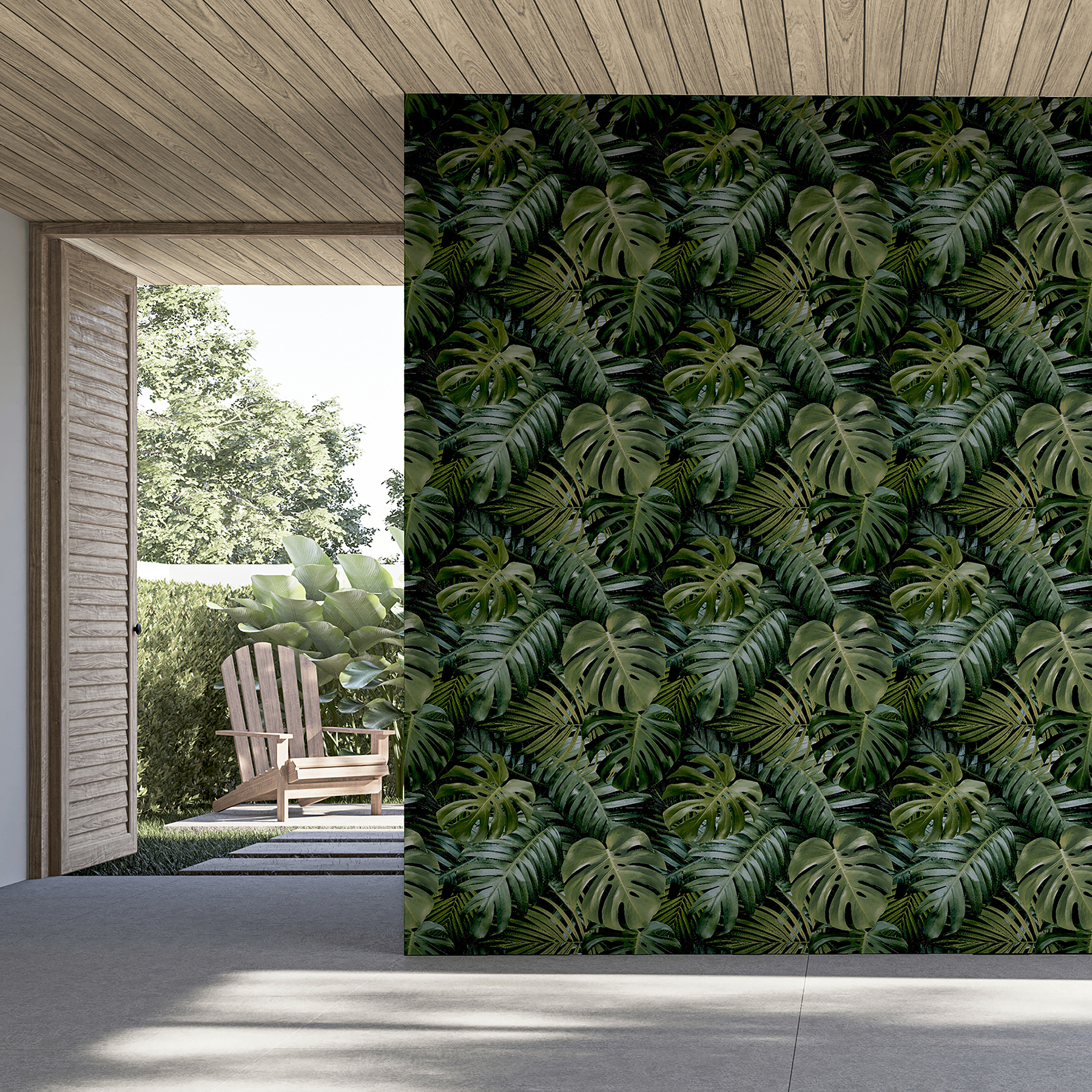 AH924108 - Harlynn Green Monstera Wallpaper - by Arthouse