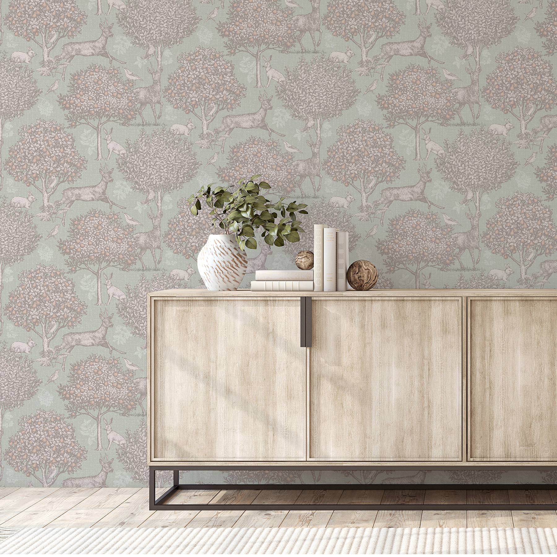 AH924606 - Edson Green Woodlands Wallpaper - by Arthouse