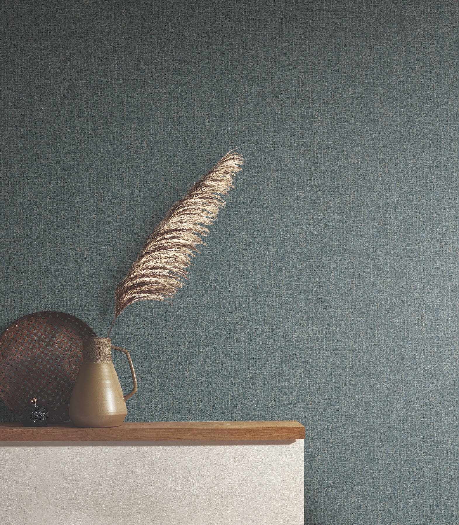York Wallcoverings. MA34917 - Highland Tweed Dark Blue Faux Fabric ...