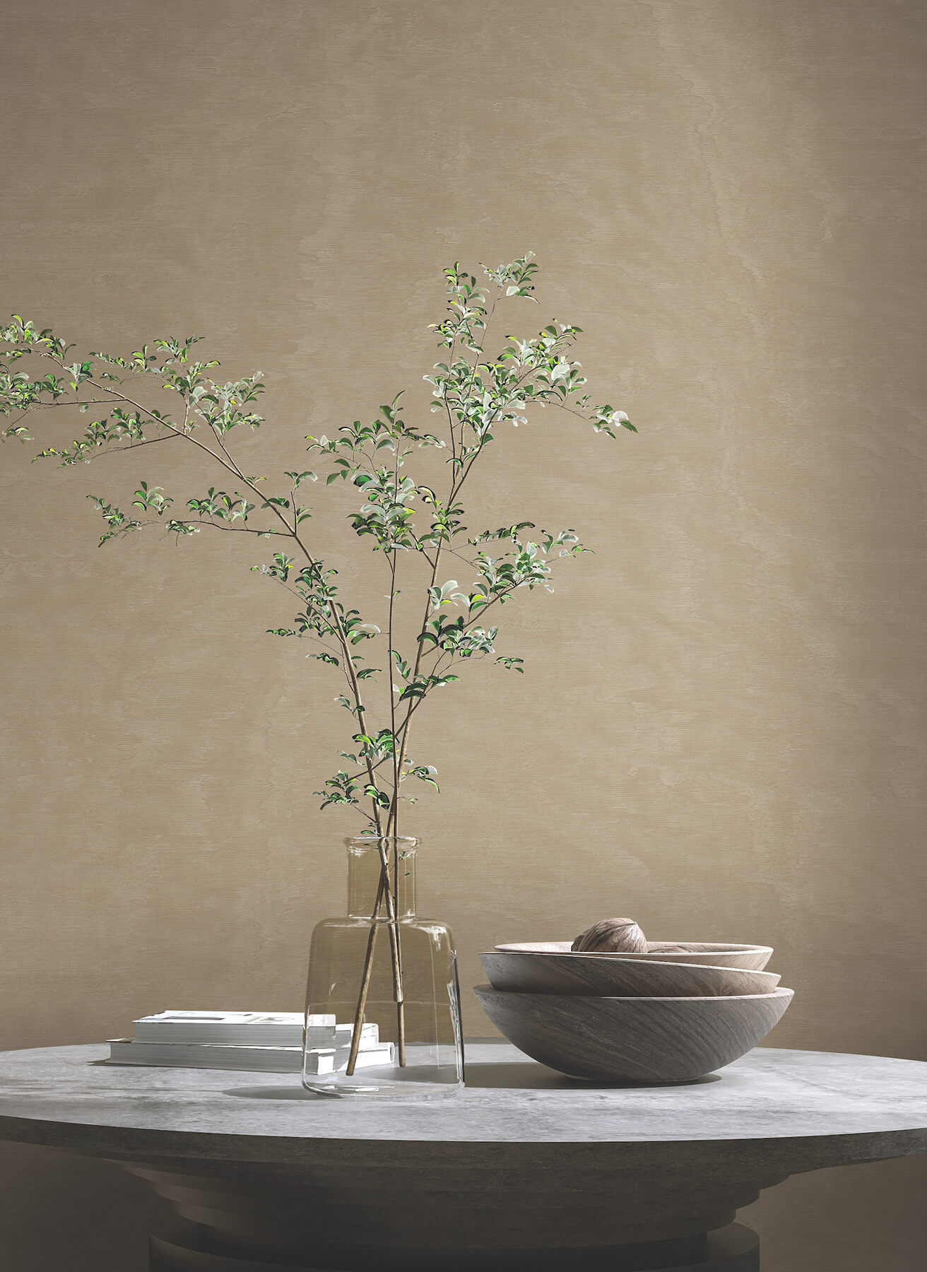 York Wallcoverings. MA34922 - Shimmering Moire Taupe Textured Wallpaper ...