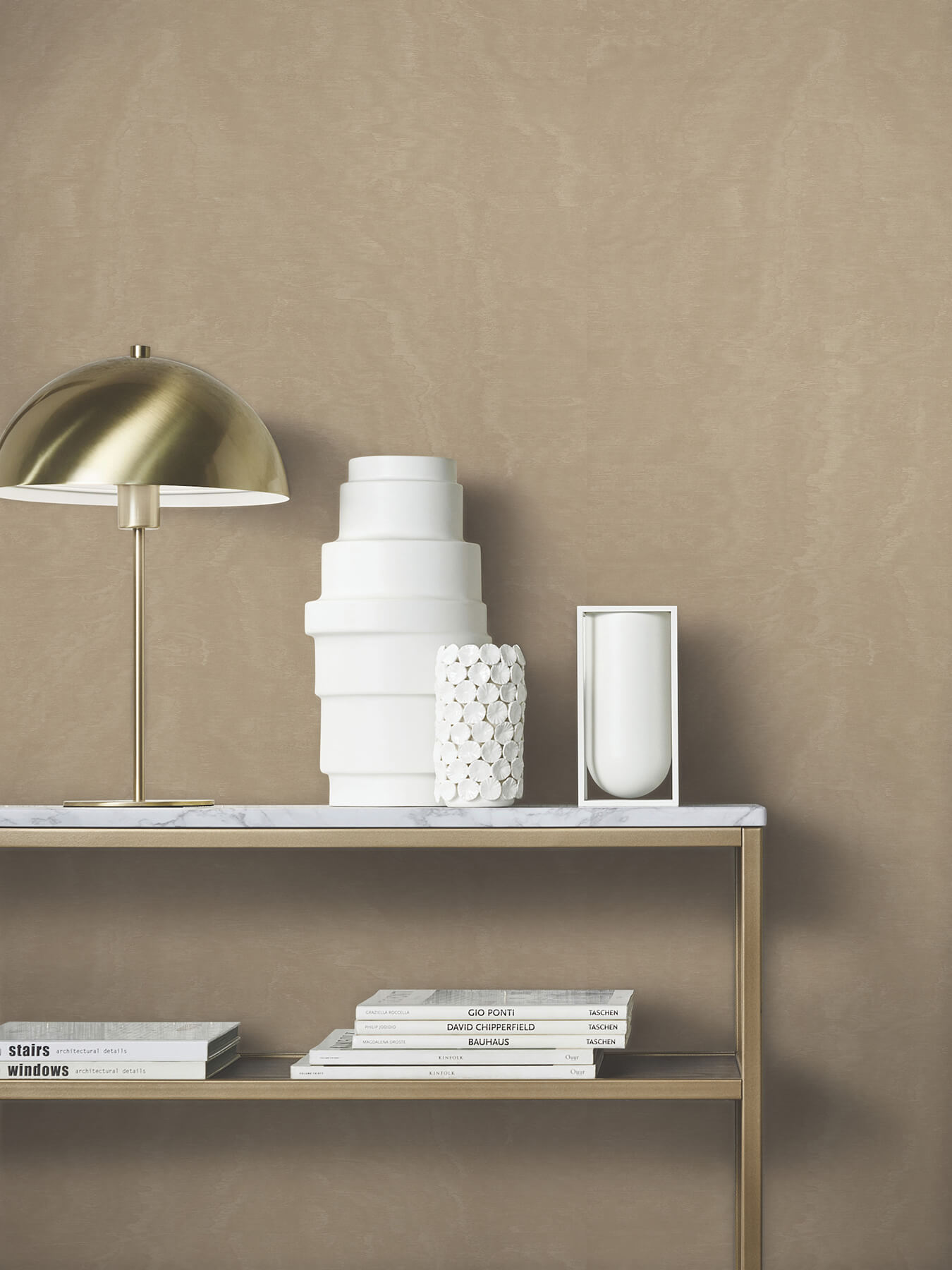 York Wallcoverings. MA34922 - Shimmering Moire Taupe Textured Wallpaper ...