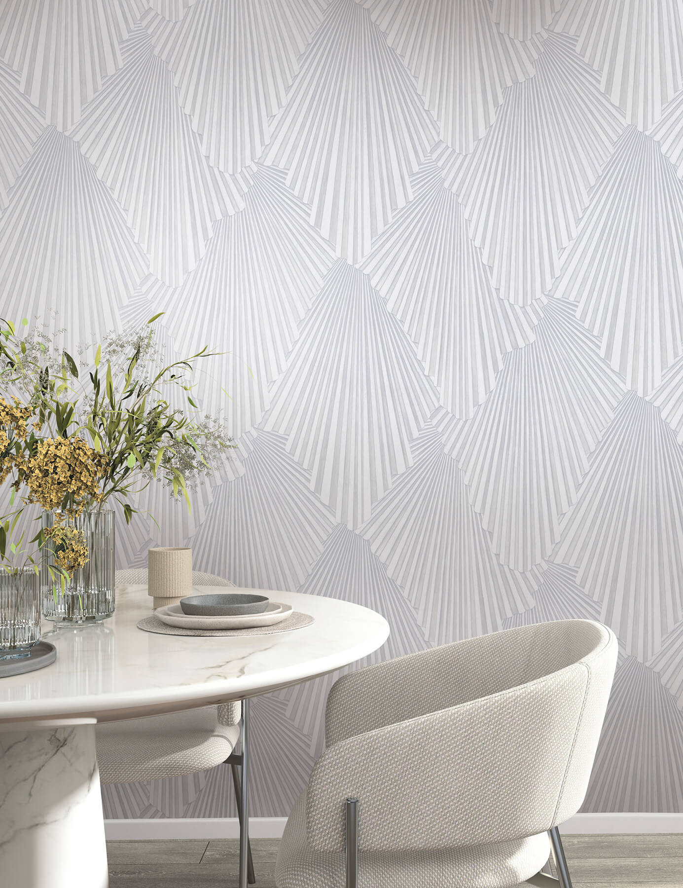 York Wallcoverings. MA35846 - Lumiere Off-White Deco Geo Wallpaper - by ...