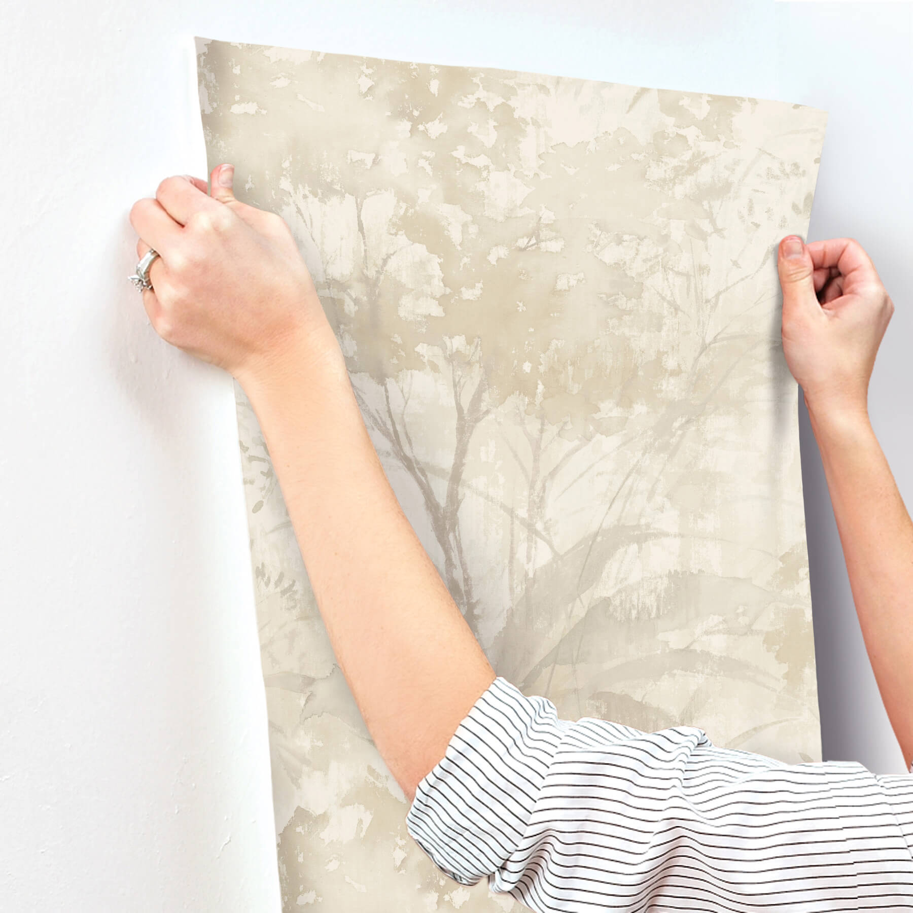 4177-27752 - Mistwood Beige Forest Wallpaper - by A-Street Prints