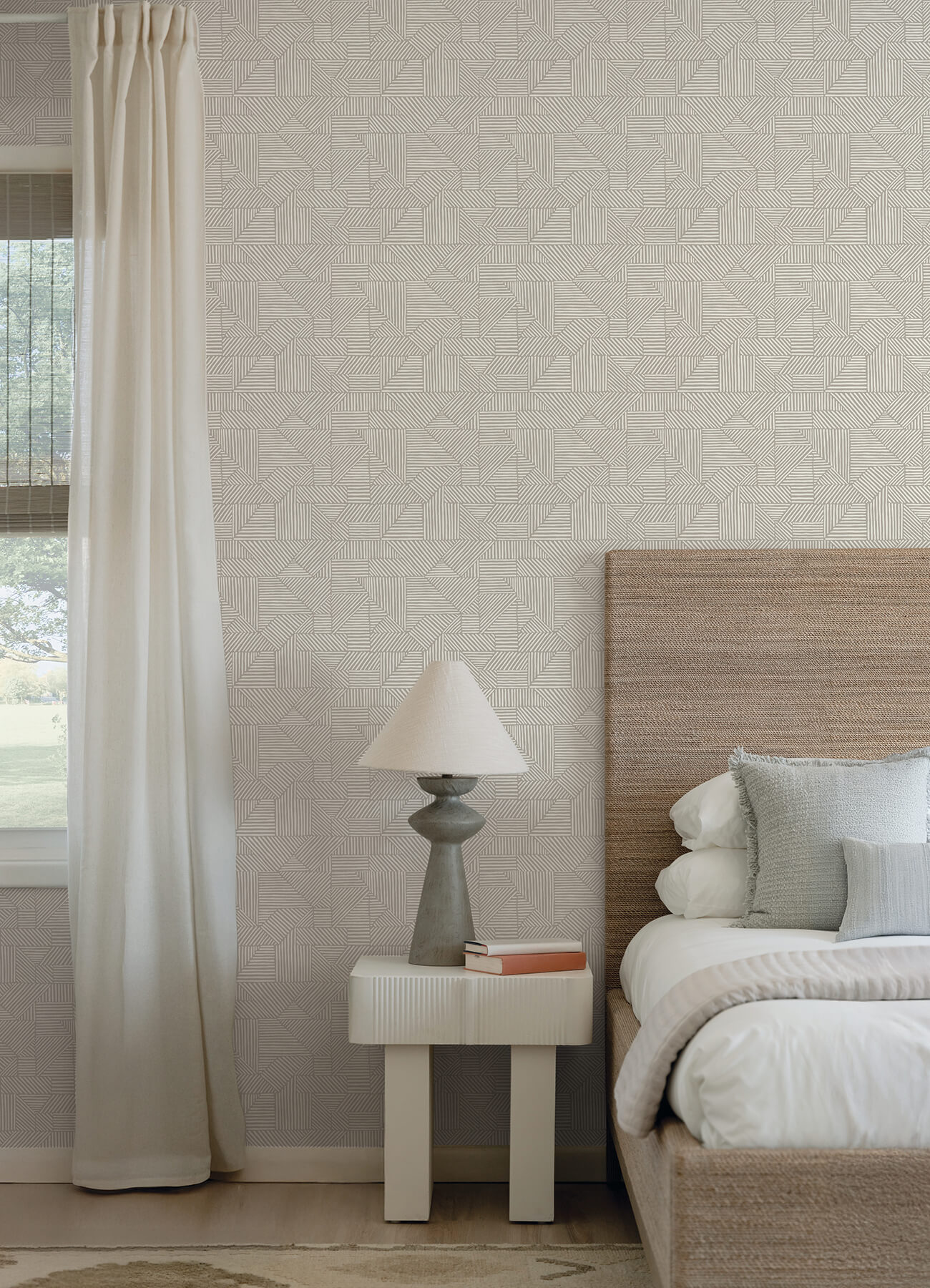 4177-83303 - Crescendo Light Grey Block Geometric Wallpaper - by A ...