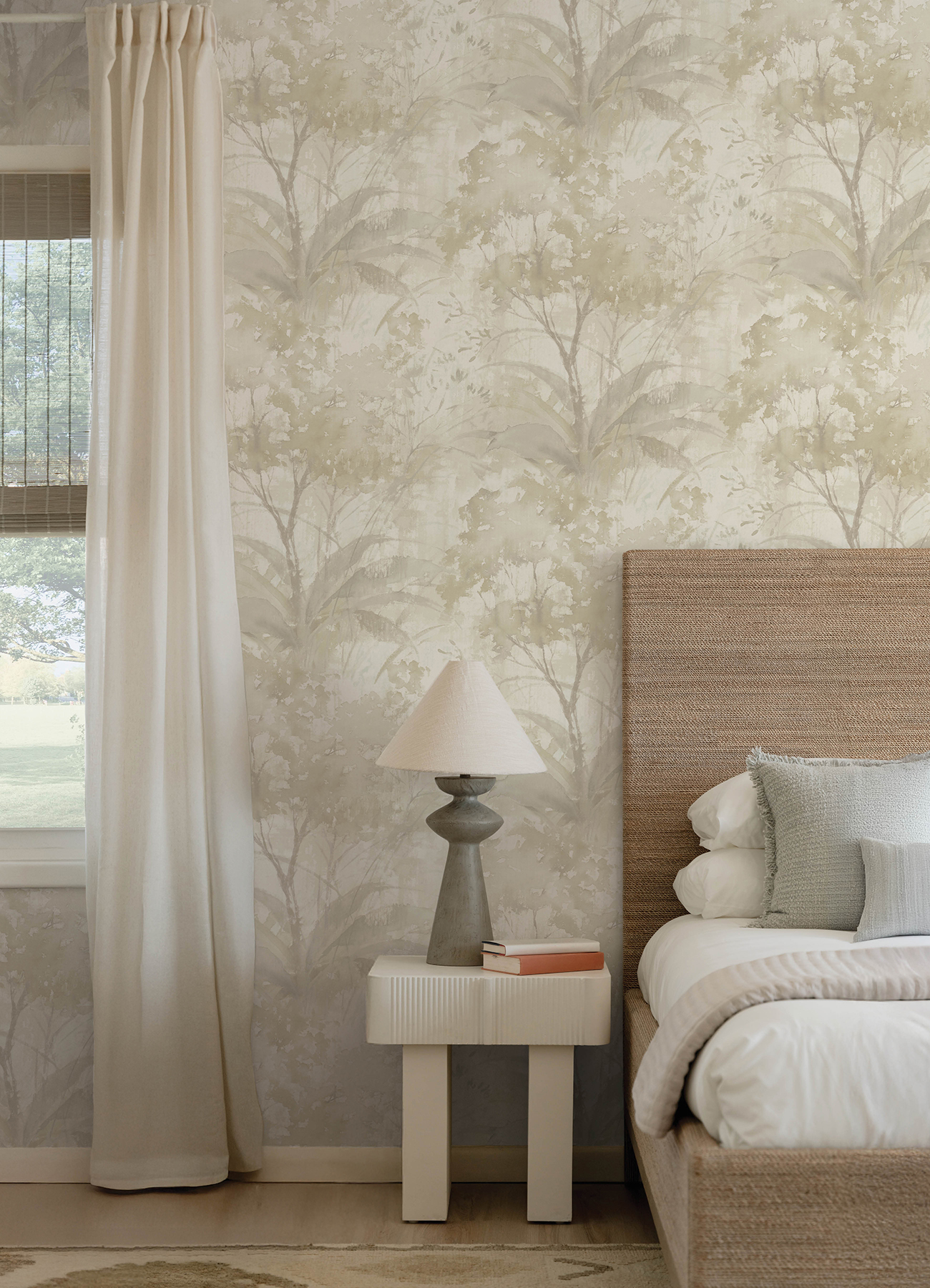 4177-27752 - Mistwood Beige Forest Wallpaper - by A-Street Prints