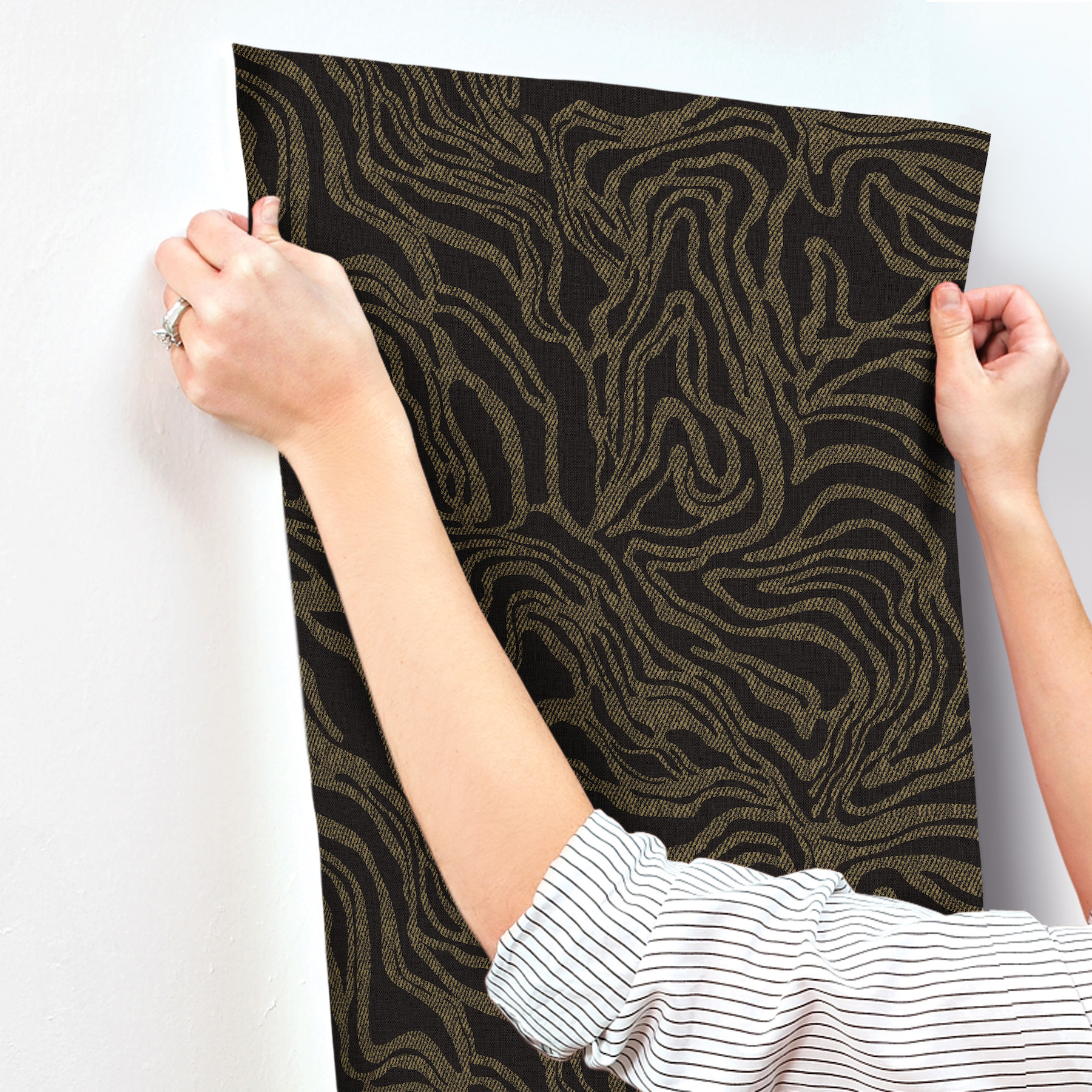 4177-27709 - Massar Black Modern Marbled Wallpaper - by A-Street Prints