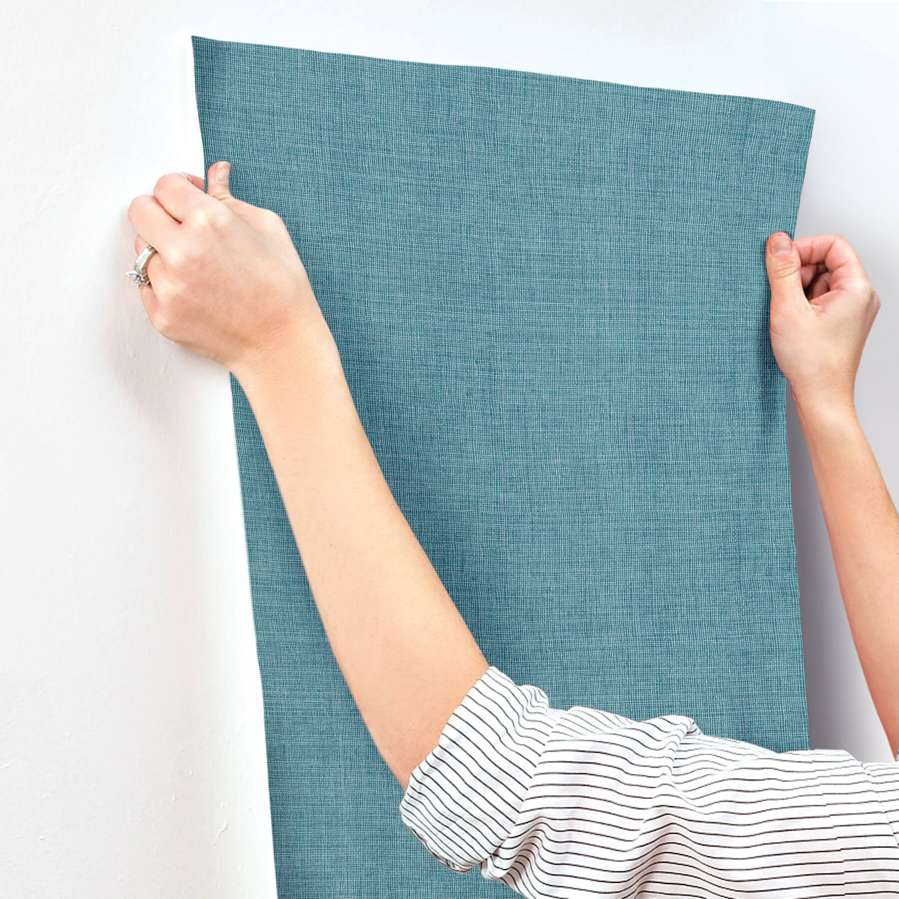 4193-7412 - Alba Turquoise Open Weave Wallpaper - by A-Street Prints