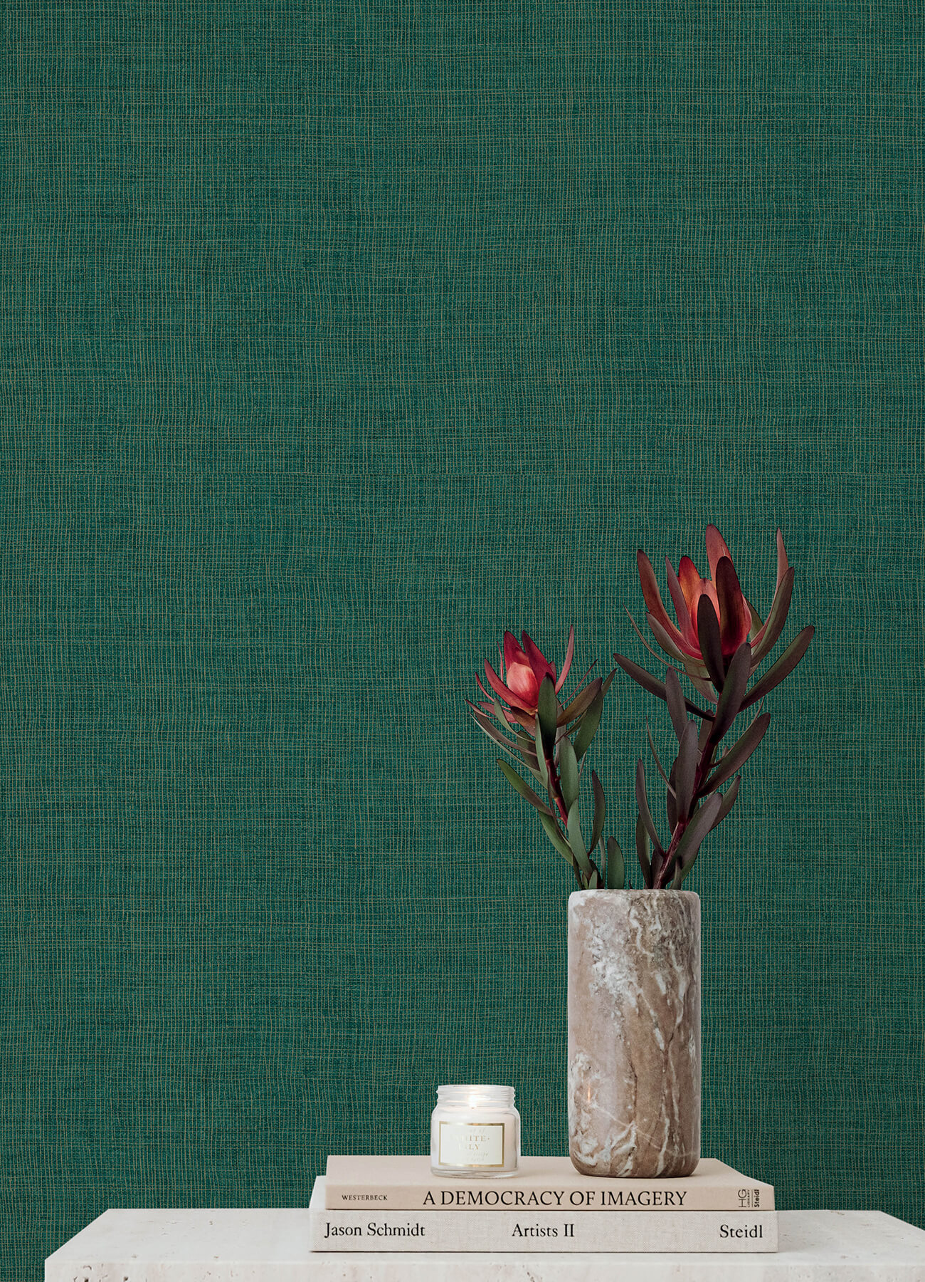 4193-7413 - Alba Evergreen Open Weave Wallpaper - by A-Street Prints