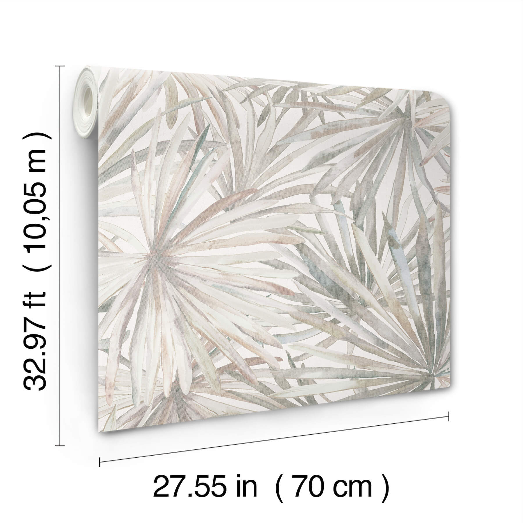 York Wallcoverings. 4193-7450 - Corifa Cream Palm Leaf Wallpaper - by A ...