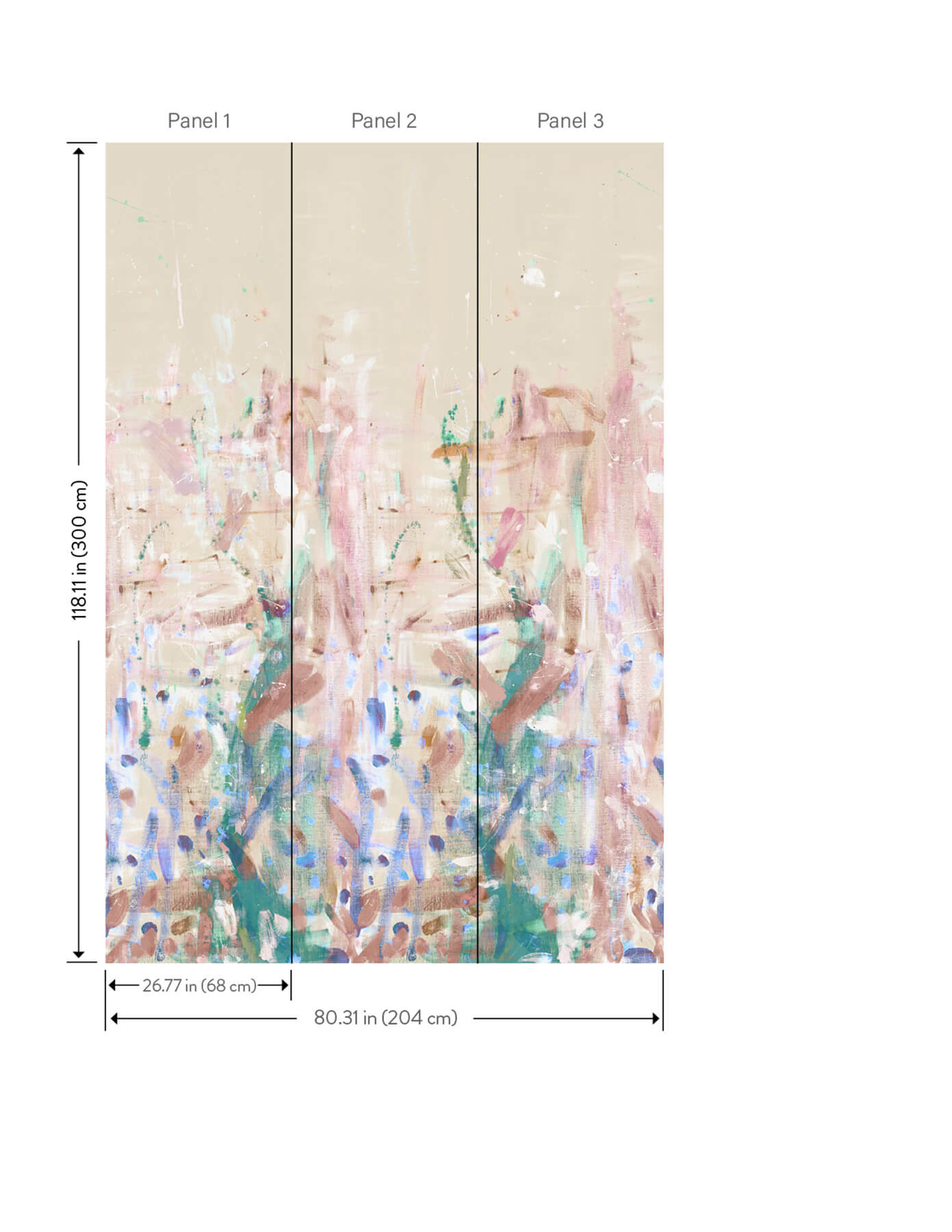 4193-7491M - Fresco Pastel Wall Mural - by A-Street Prints