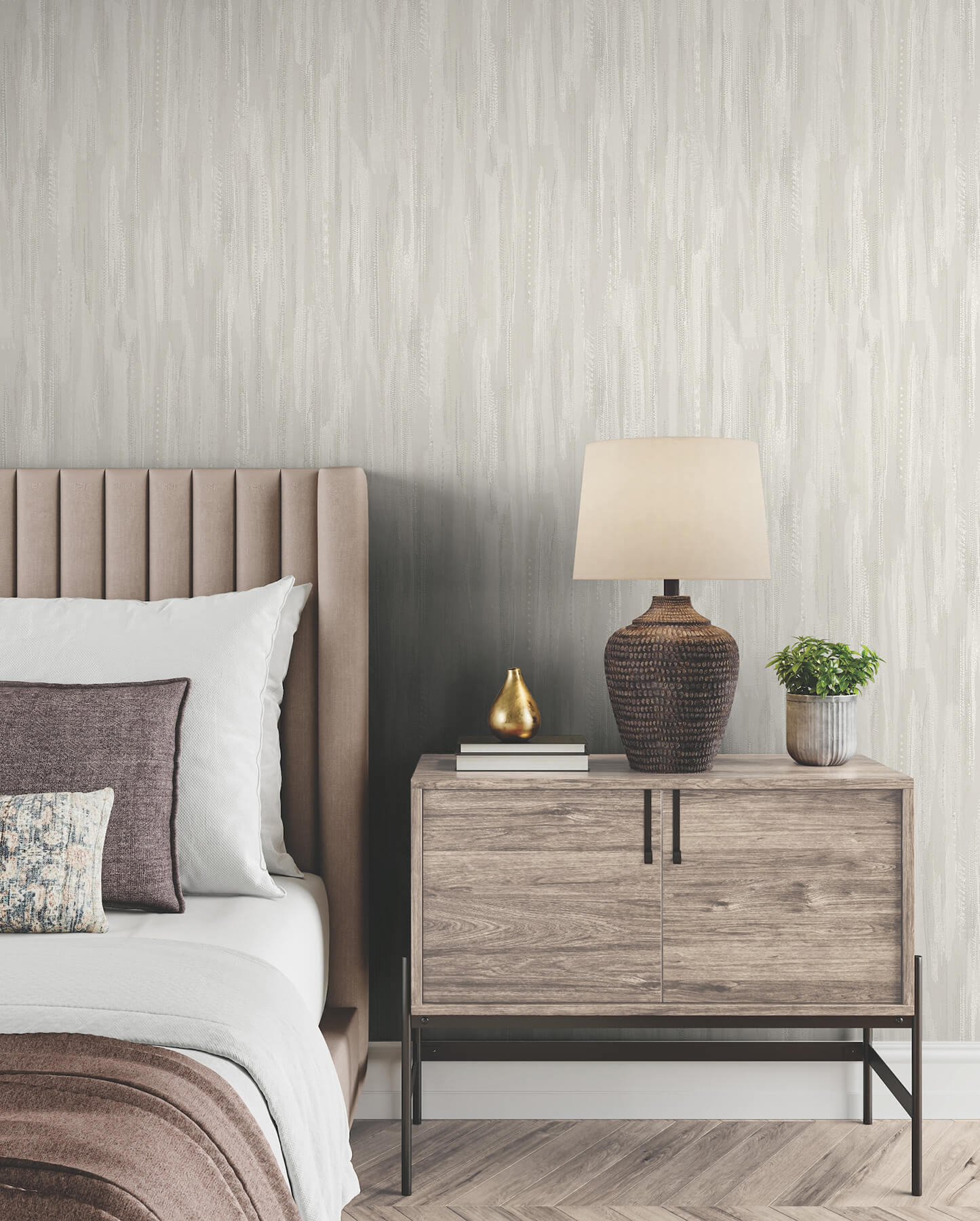 York Wallcoverings. VR1525 - Tribeca Dove Texture Stripe Wallpaper - by ...