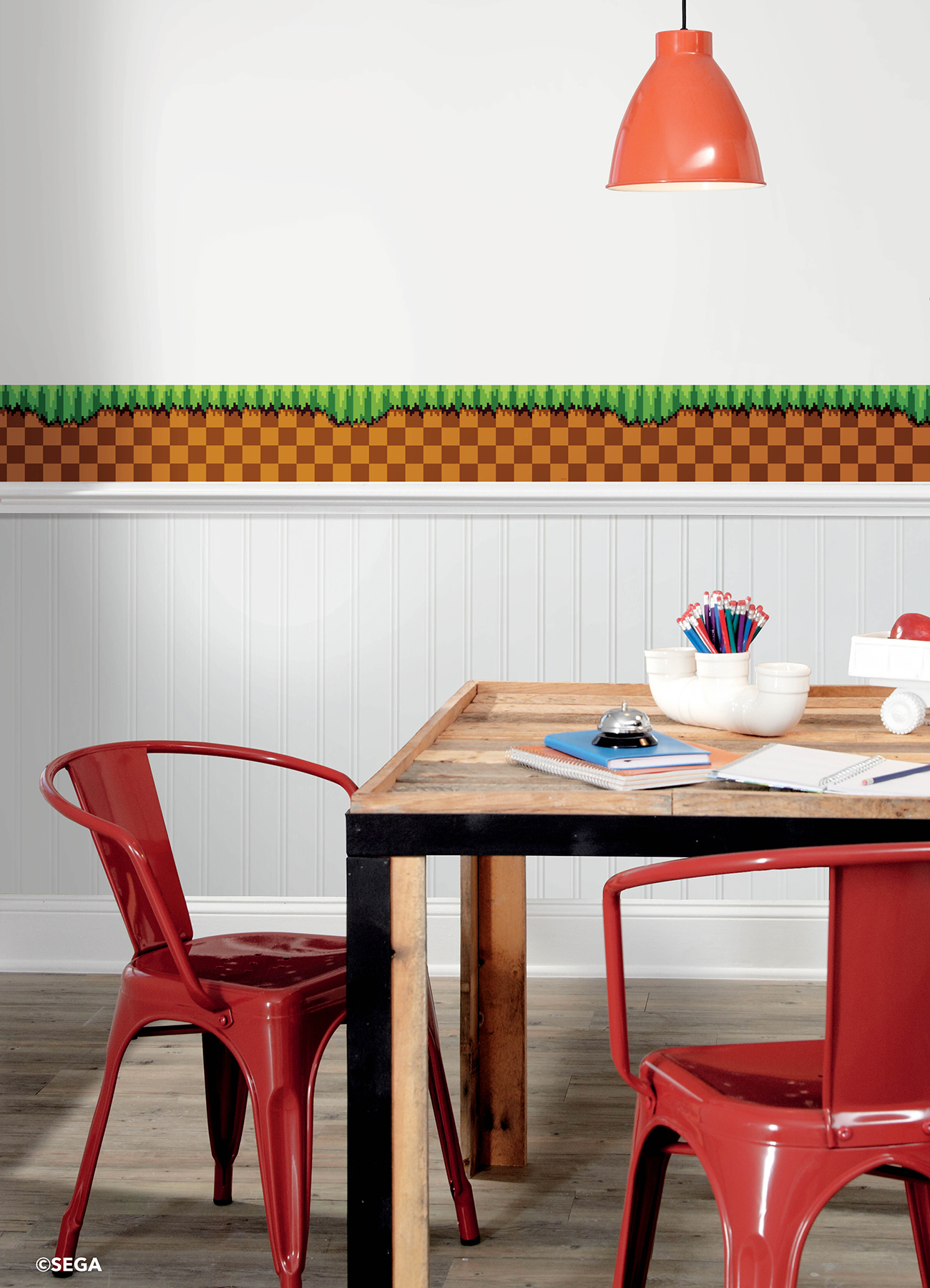 RMK1336BD - Sonic The Hedgehog Green Hill Green Border Decal - by Roommates