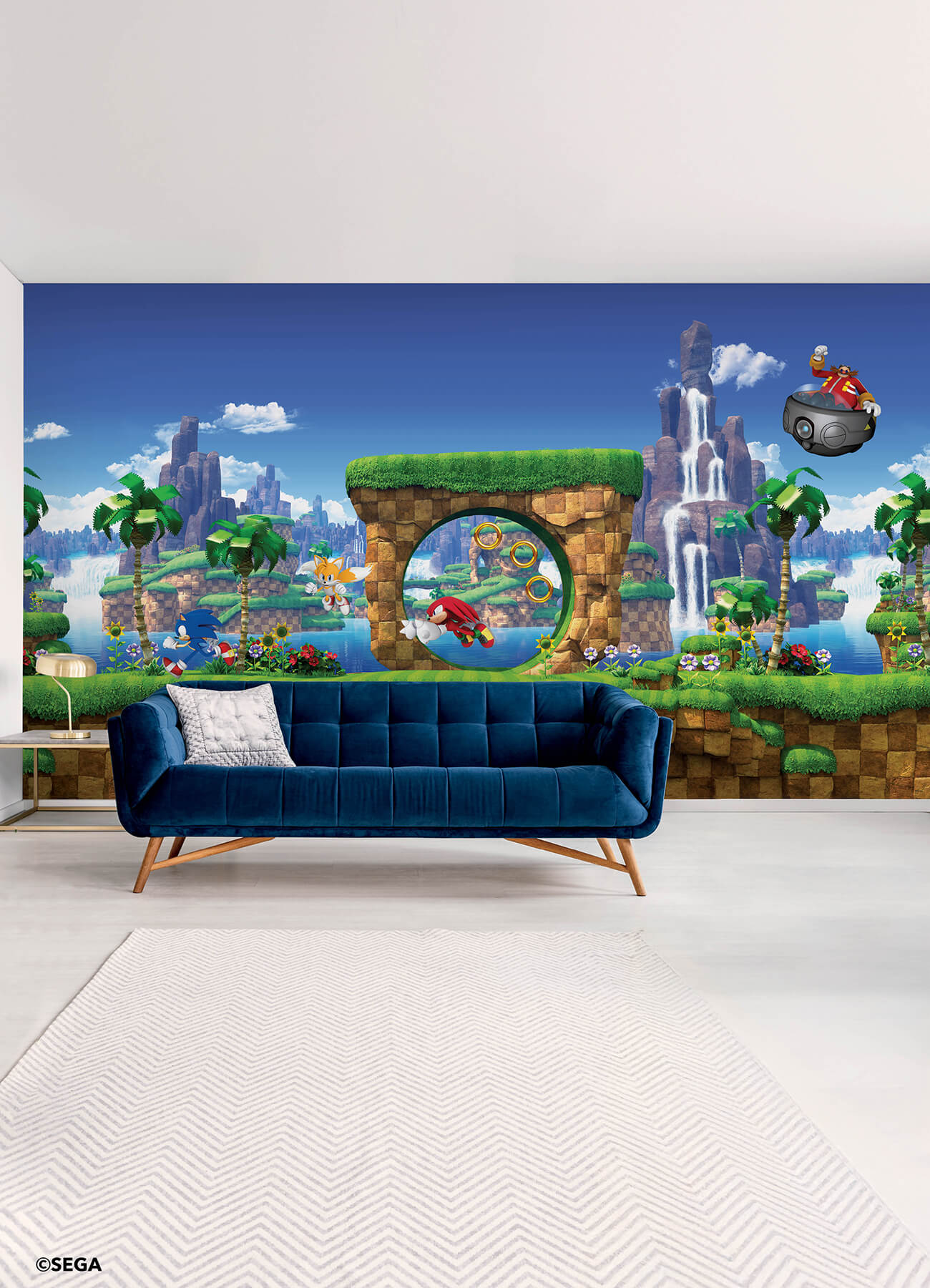 RMM1346 - Sonic the Hedgehog Green Hill Peel and Stick Mural - by Roommates