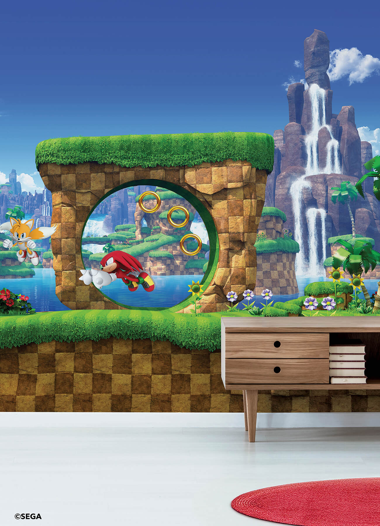 RMM1346 - Sonic the Hedgehog Green Hill Peel and Stick Mural - by Roommates