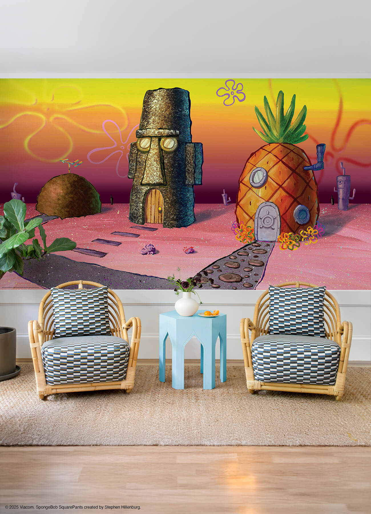RMM1373 - SpongeBob SquarePants Sunset Peel and Stick Mural - by Roommates