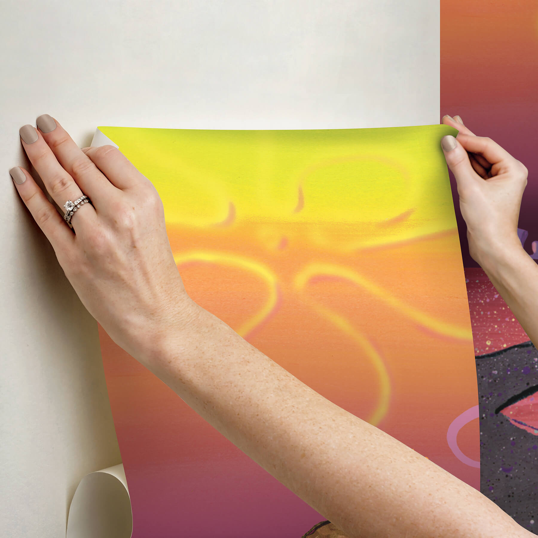 RMM1373 - SpongeBob SquarePants Sunset Peel and Stick Mural - by Roommates
