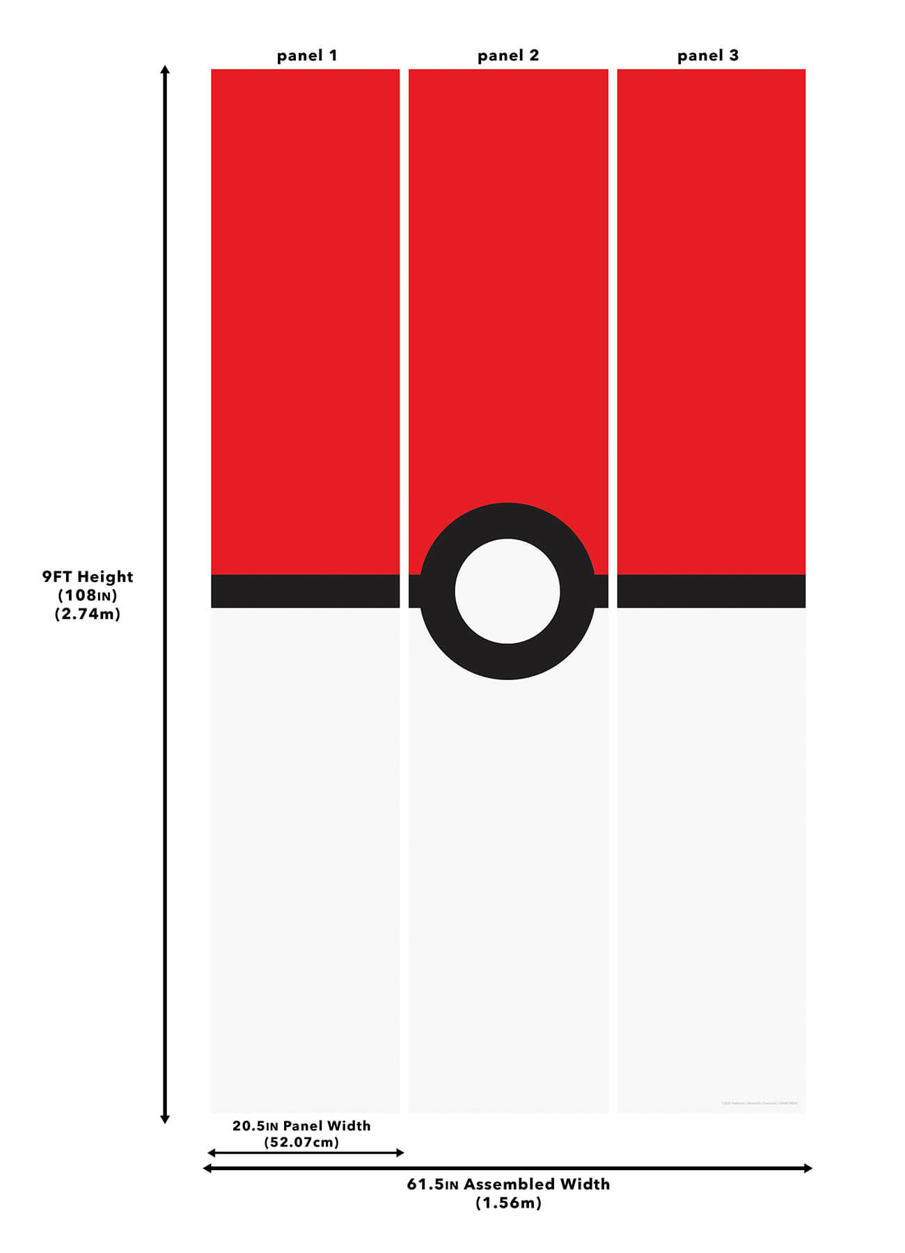 RMM1340 - Pokémon Pokeball Peel and Stick Mural - by Roommates