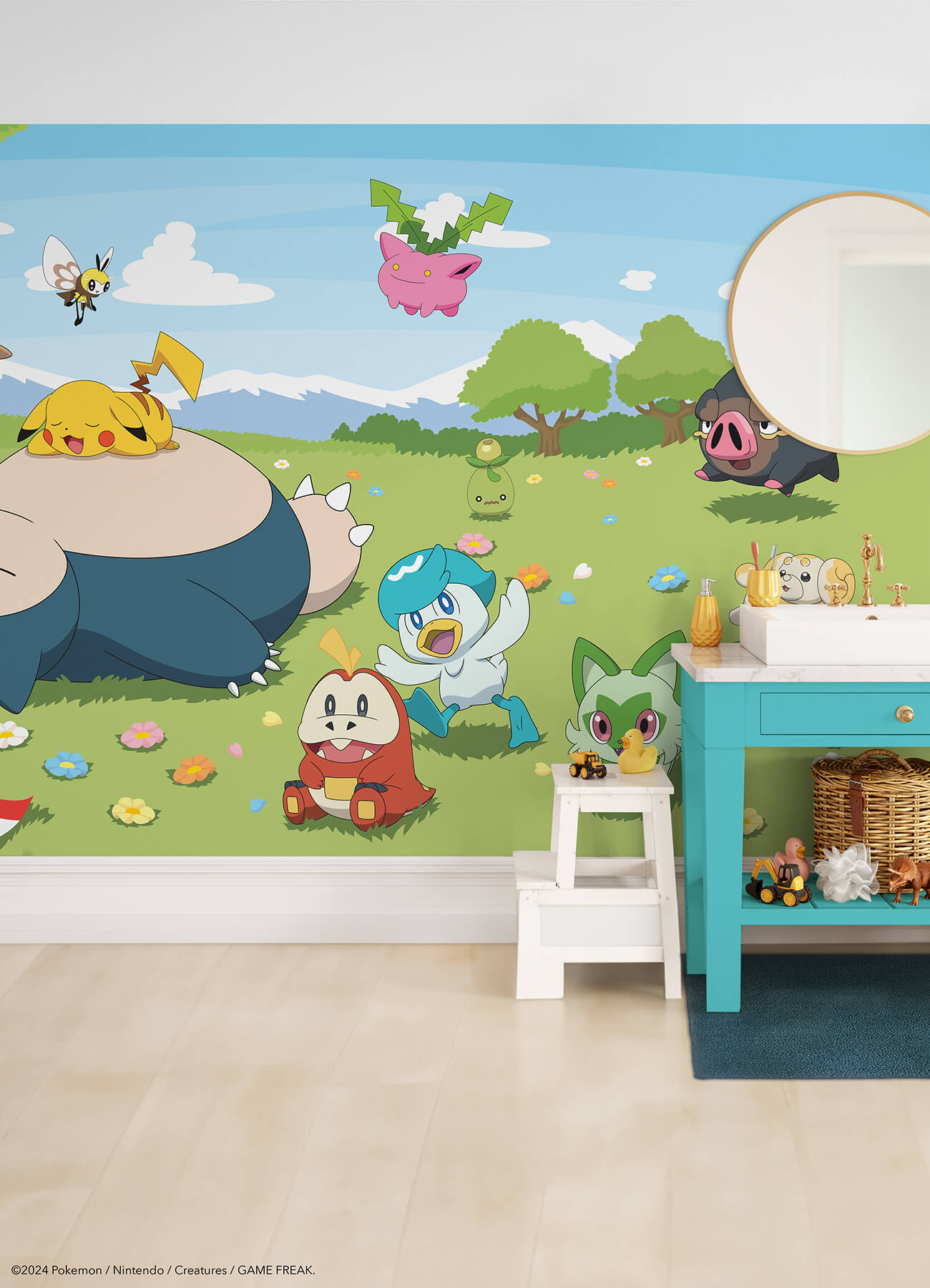 RMM1341 - Pokémon Picinic Peel and Stick Mural - by Roommates