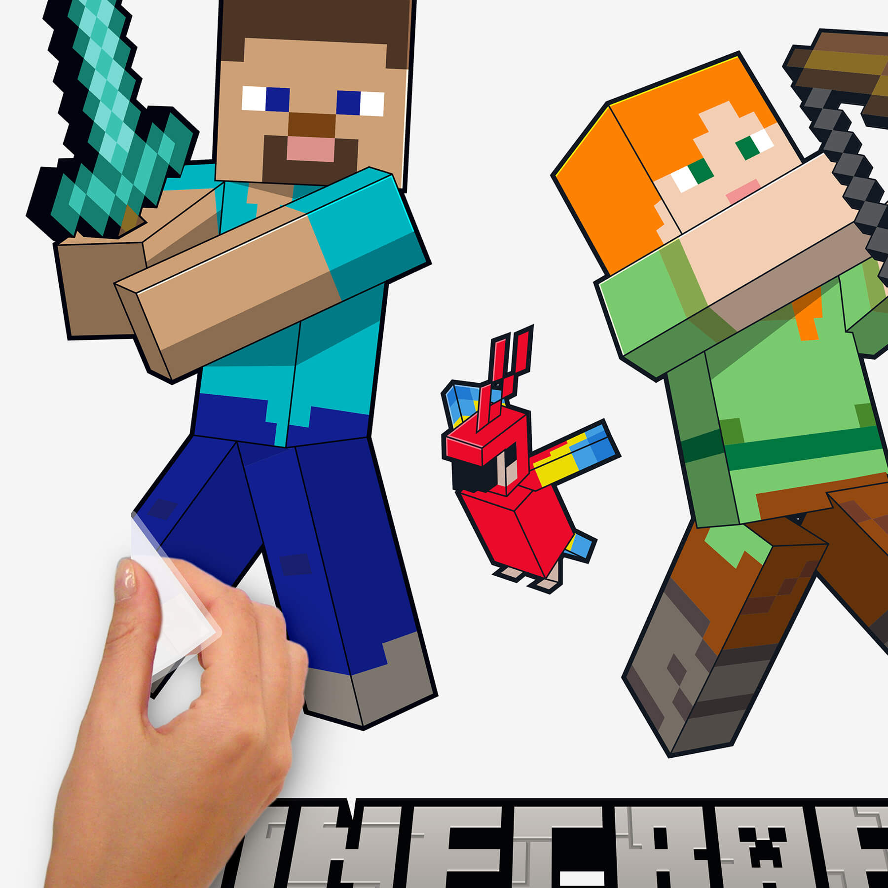 RMDM5591 - Minecraft Hostile Mobs Peel and Stick Black Wall Decals - by ...