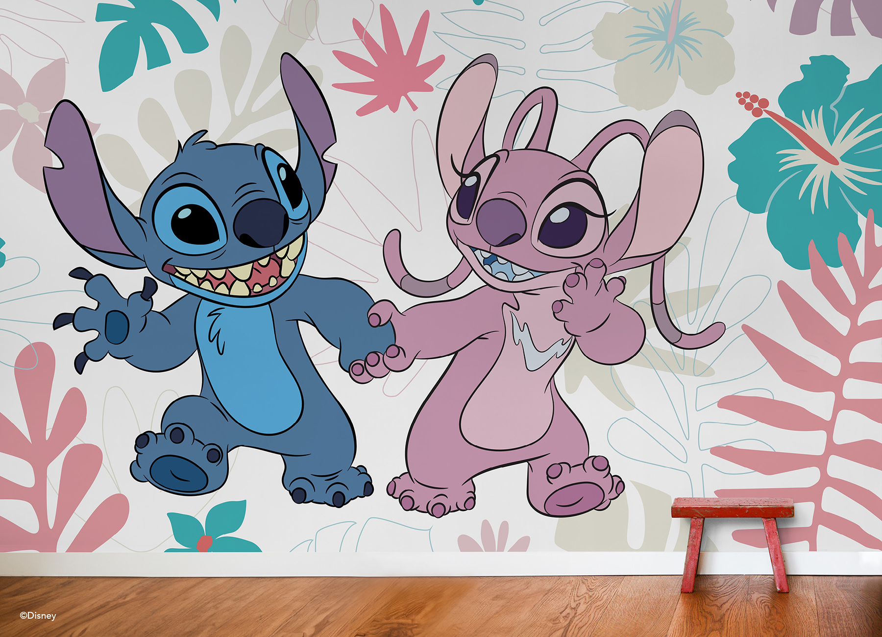 RMM1362 - Stitch and Angel Peel and Stick Mural - by Disney