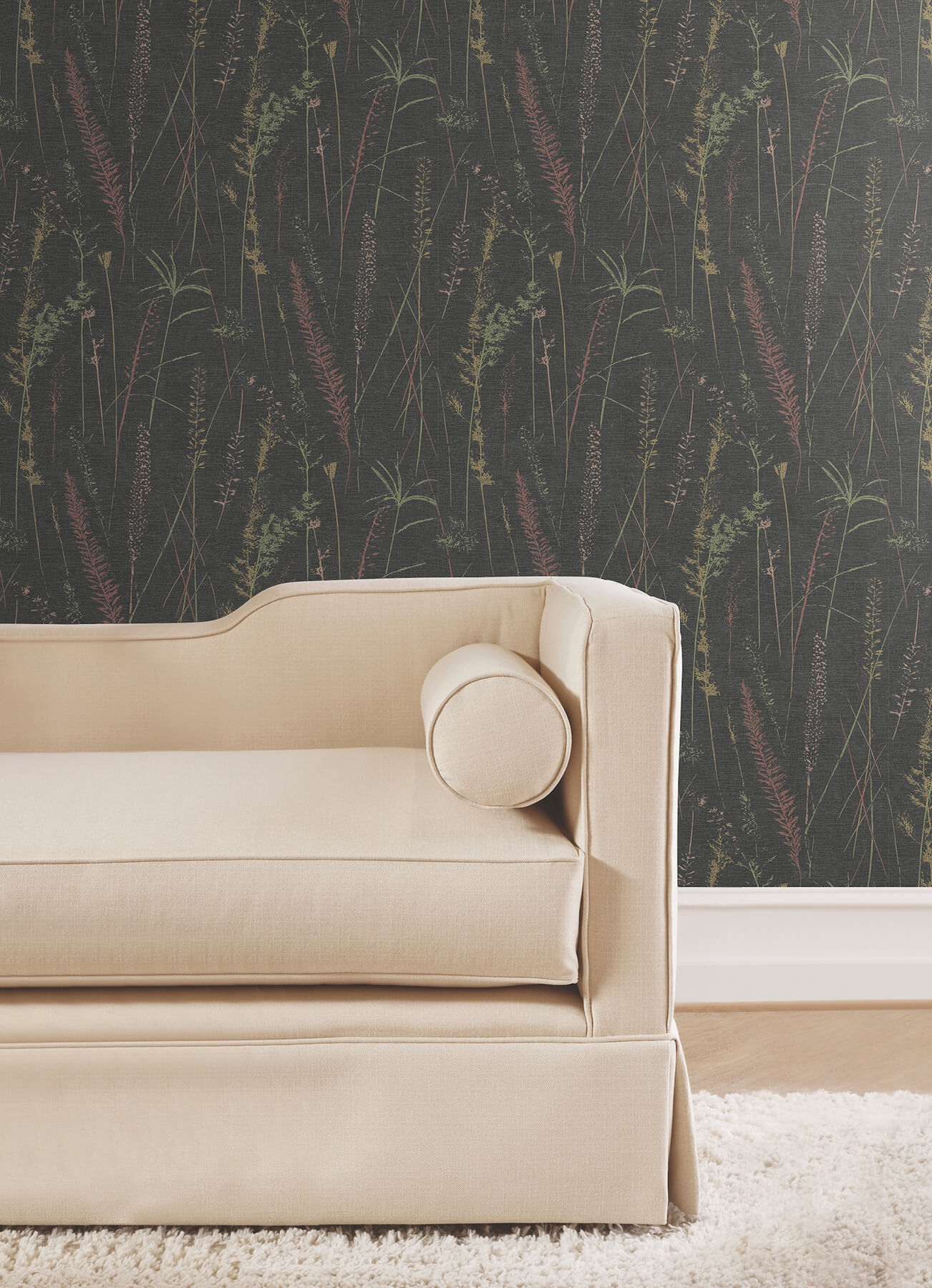 York Wallcoverings. LL3241 - Meadow Splendor Black Botanical Wallpaper ...