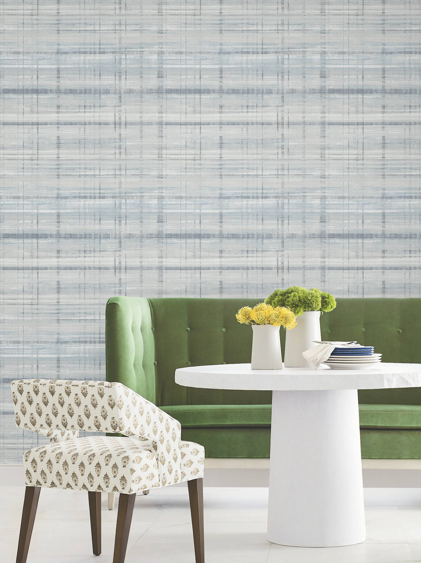 York Wallcoverings. LL3245 - Vanishing Point Blue Striated Wallpaper ...