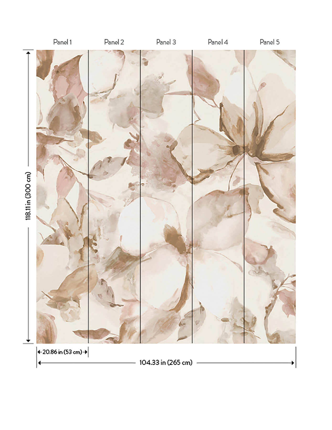 4202-367560M - Florian Cream Wall Mural - by A-Street Prints