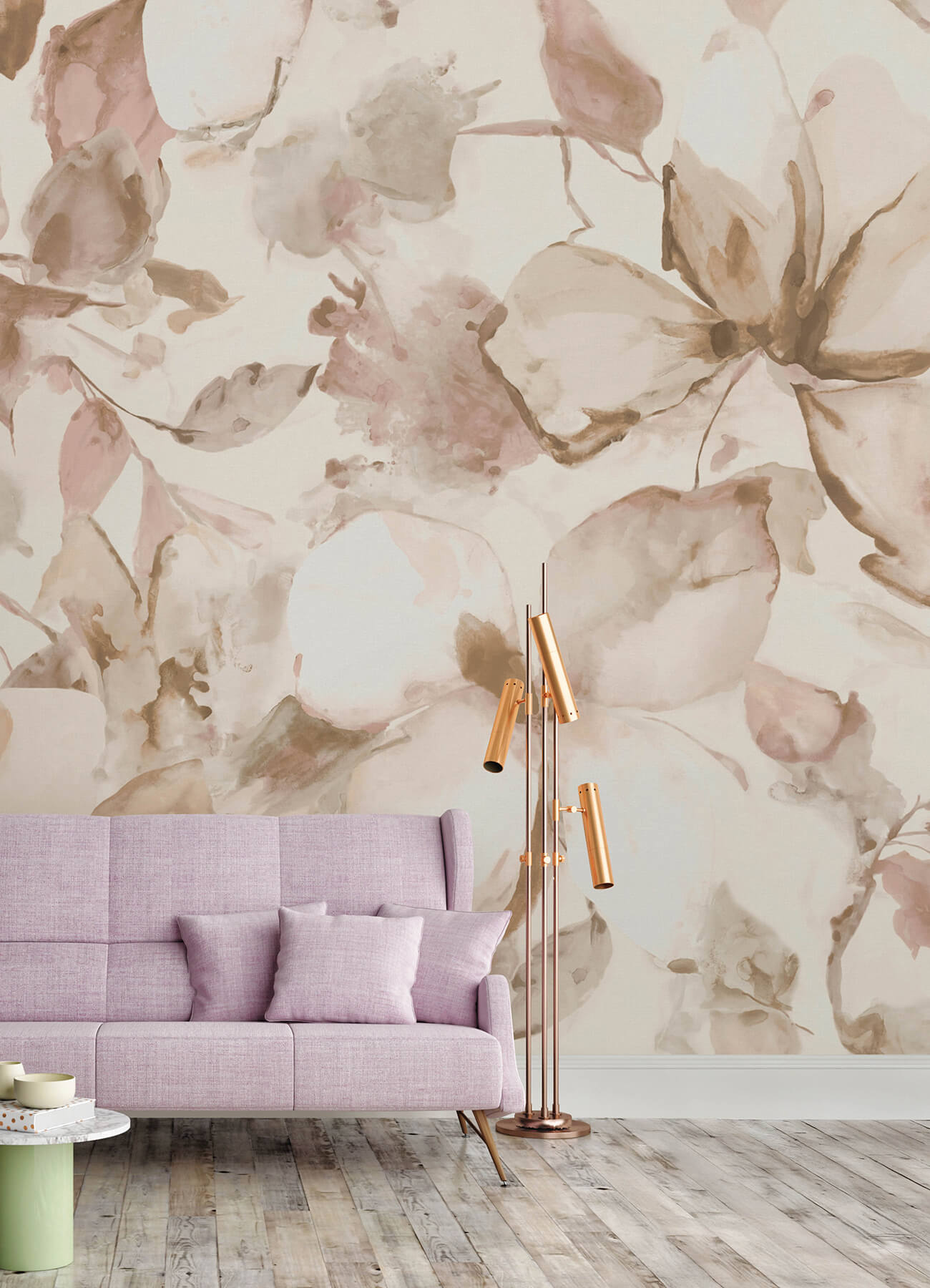 York Wallcoverings. 4202-367560M - Florian Cream Wall Mural - by A ...