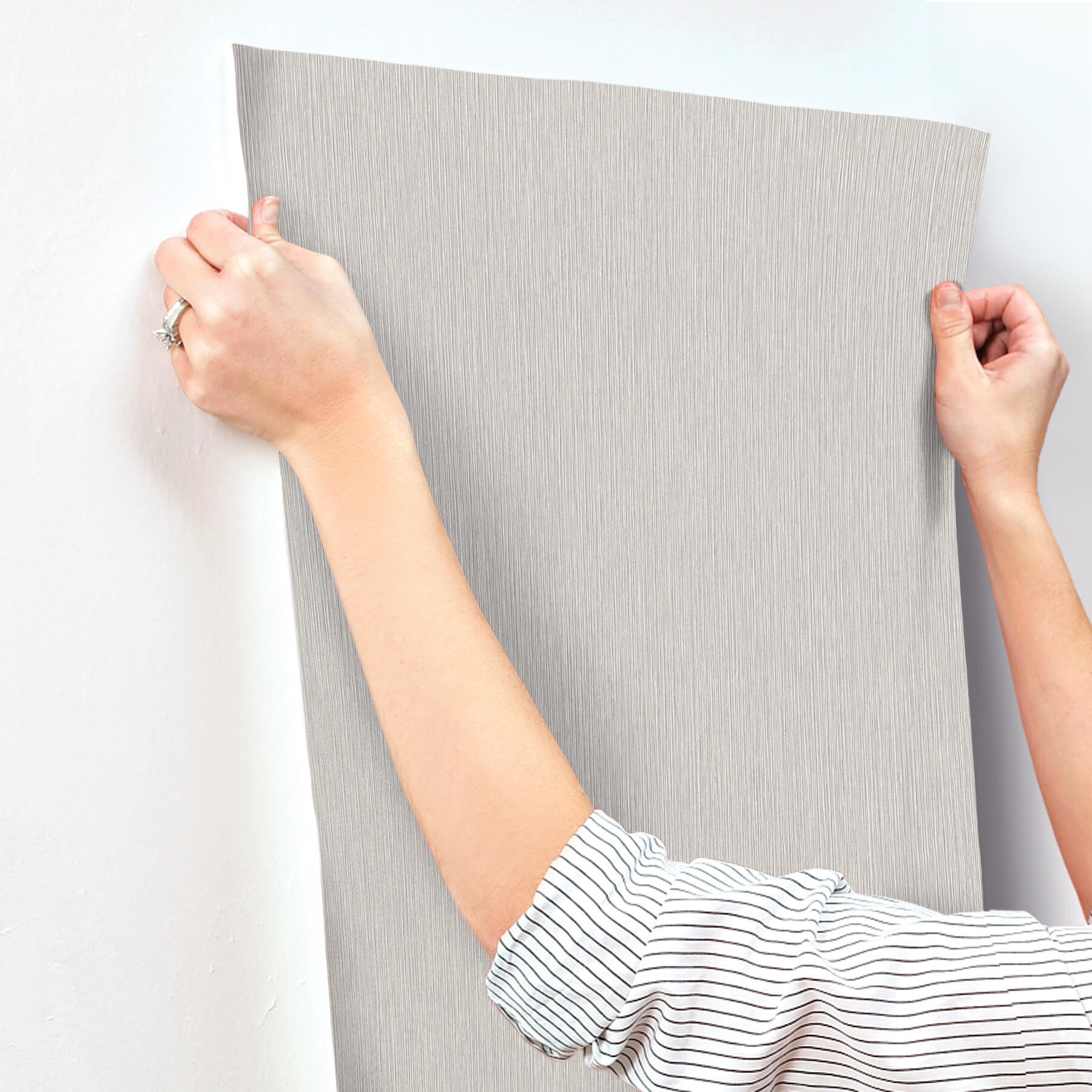 4202-844368 - Oren Grey Shimmering Striations Wallpaper - by A-Street ...