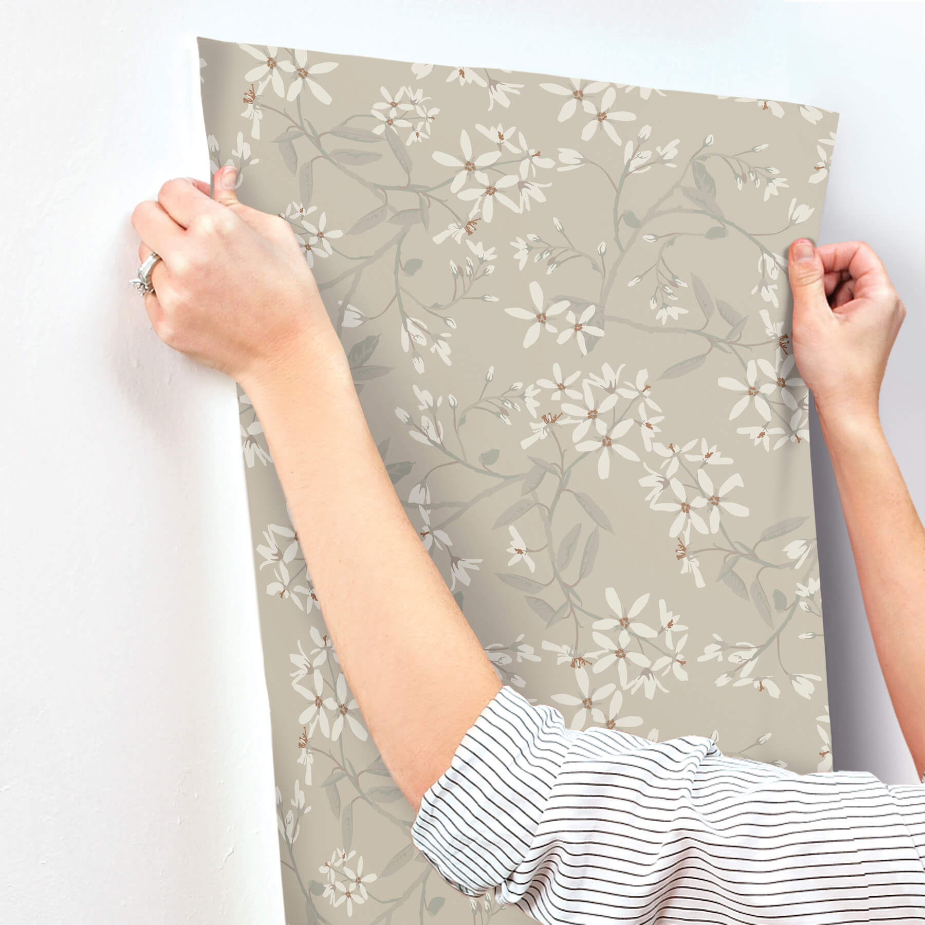 York Wallcoverings. 4201-20113 - Paradis Grey Bouquet Toss Wallpaper ...