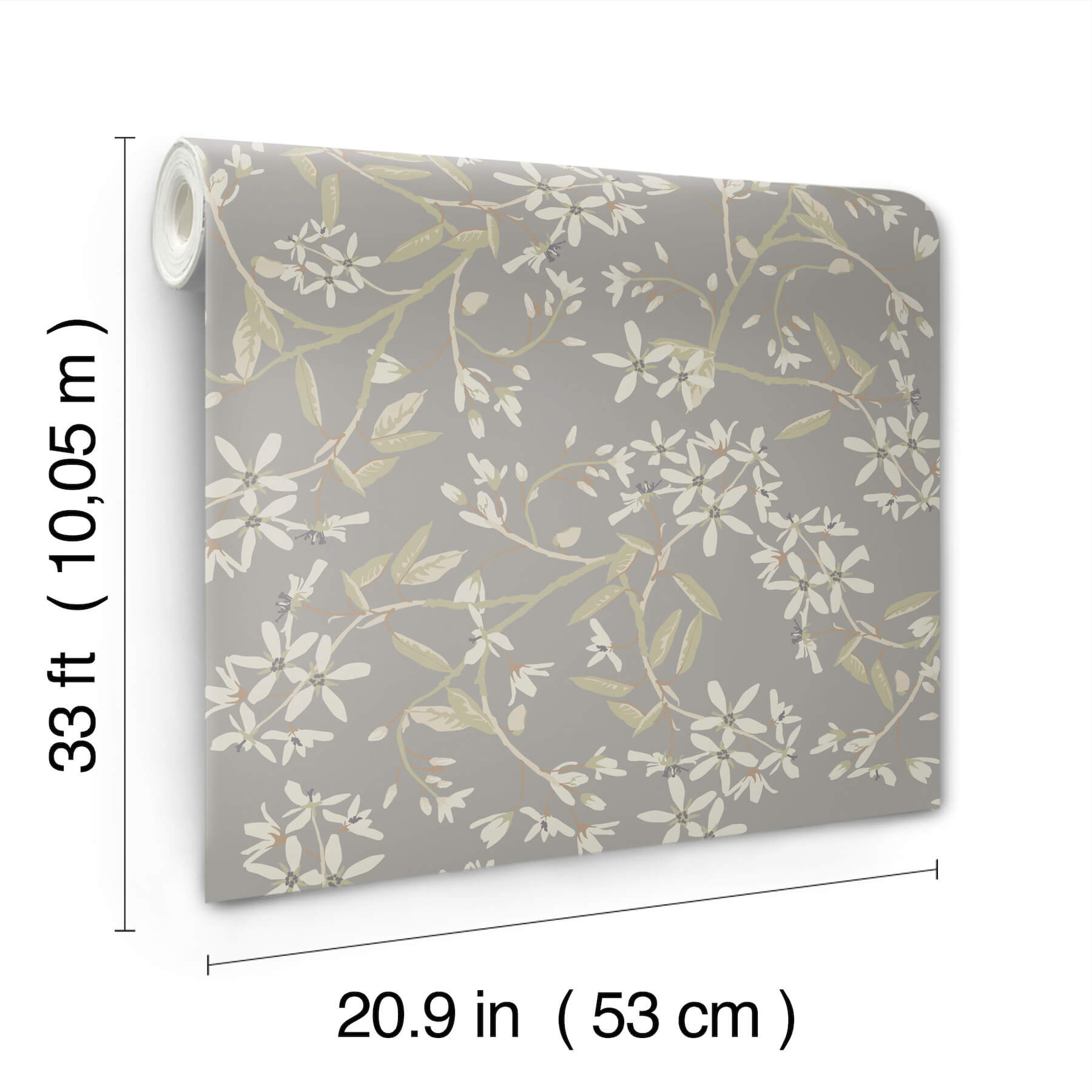 York Wallcoverings. 4201-20114 - Paradis Slate Bouquet Toss Wallpaper ...