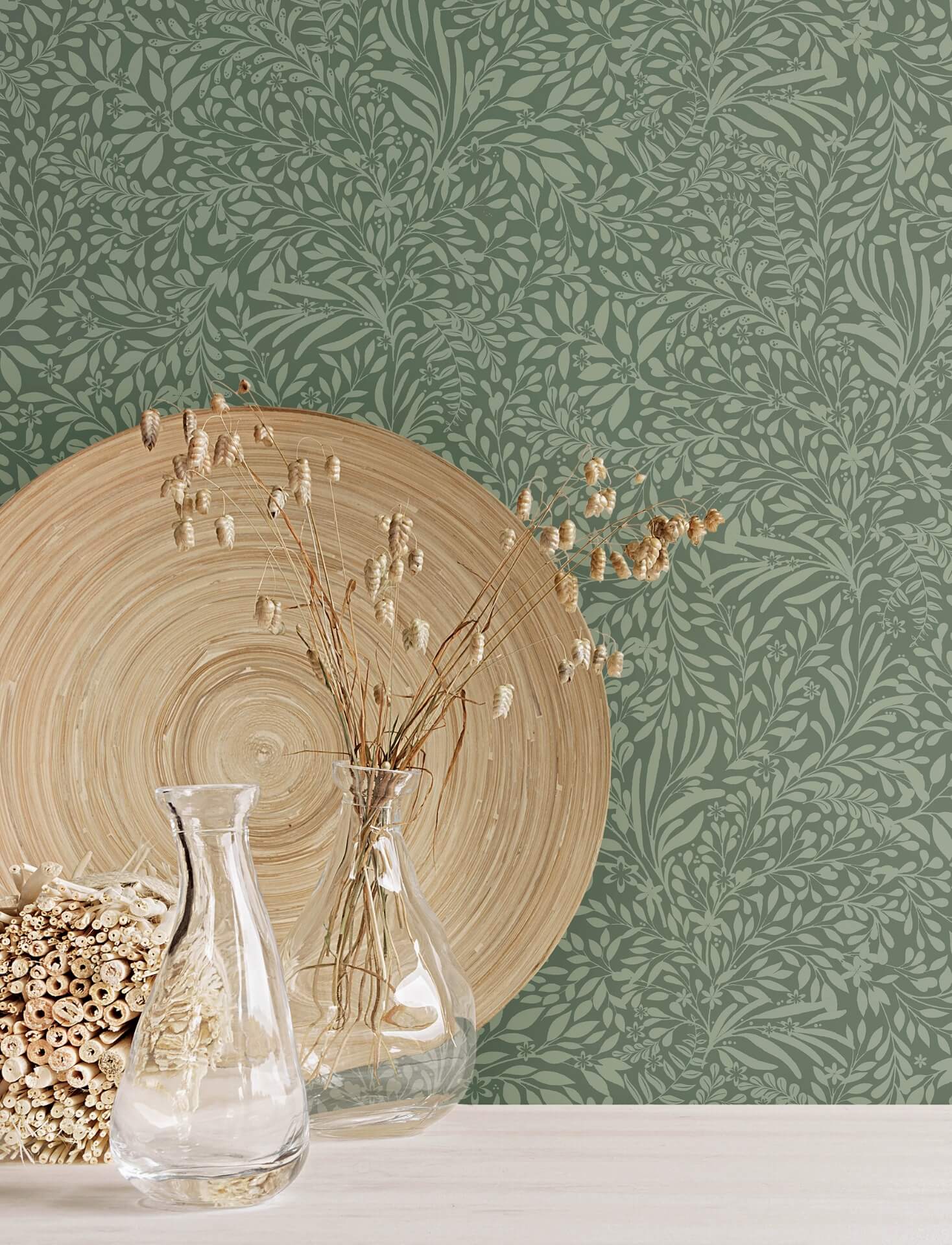 York Wallcoverings. 4201-20129 - Kristina Evergreen Botanical Wallpaper ...