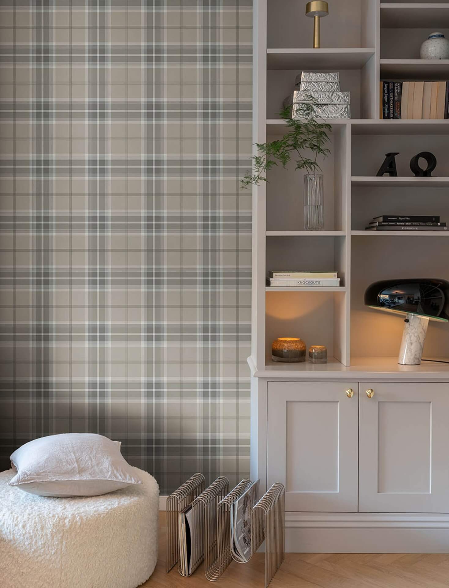 4201-20130 - Emma Grey Plaid Wallpaper - by A-Street Prints