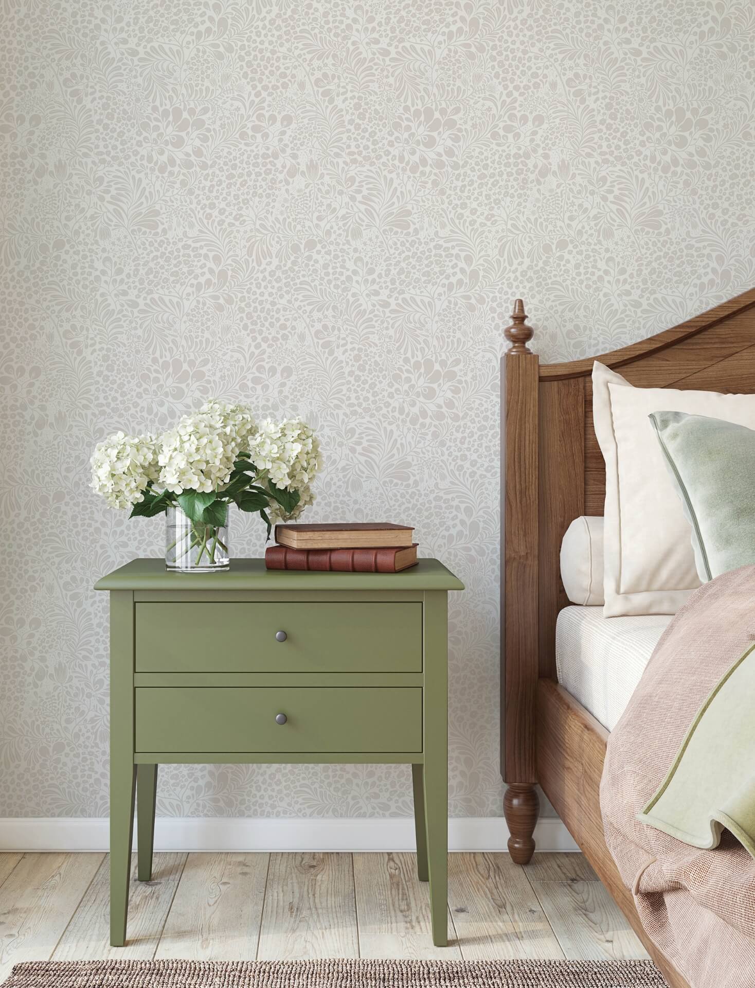 4201-48001 - Siv Dove Botanical Wallpaper - by A-Street Prints