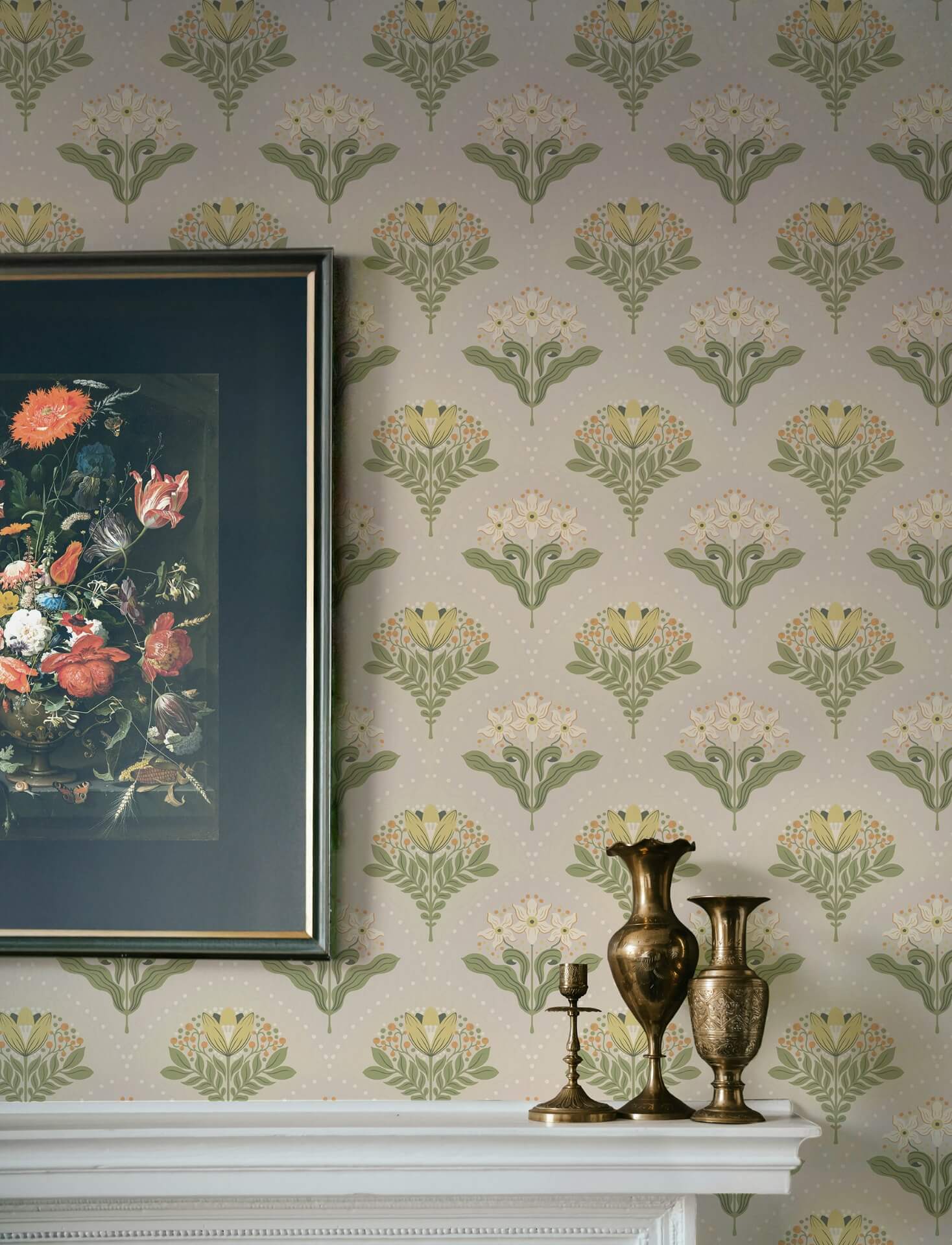 4201-48014 - Maj Light Grey Floral Damask Wallpaper - by A-Street Prints