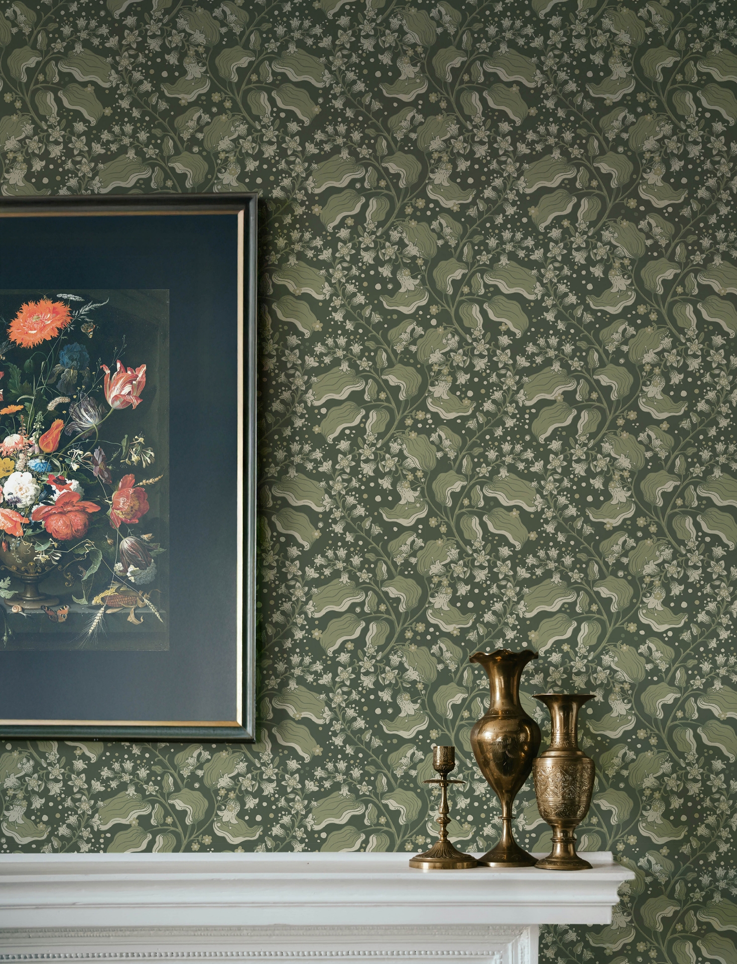 4201-48026 - Syren Evergreen Dainty Floral Wallpaper - by A-Street Prints