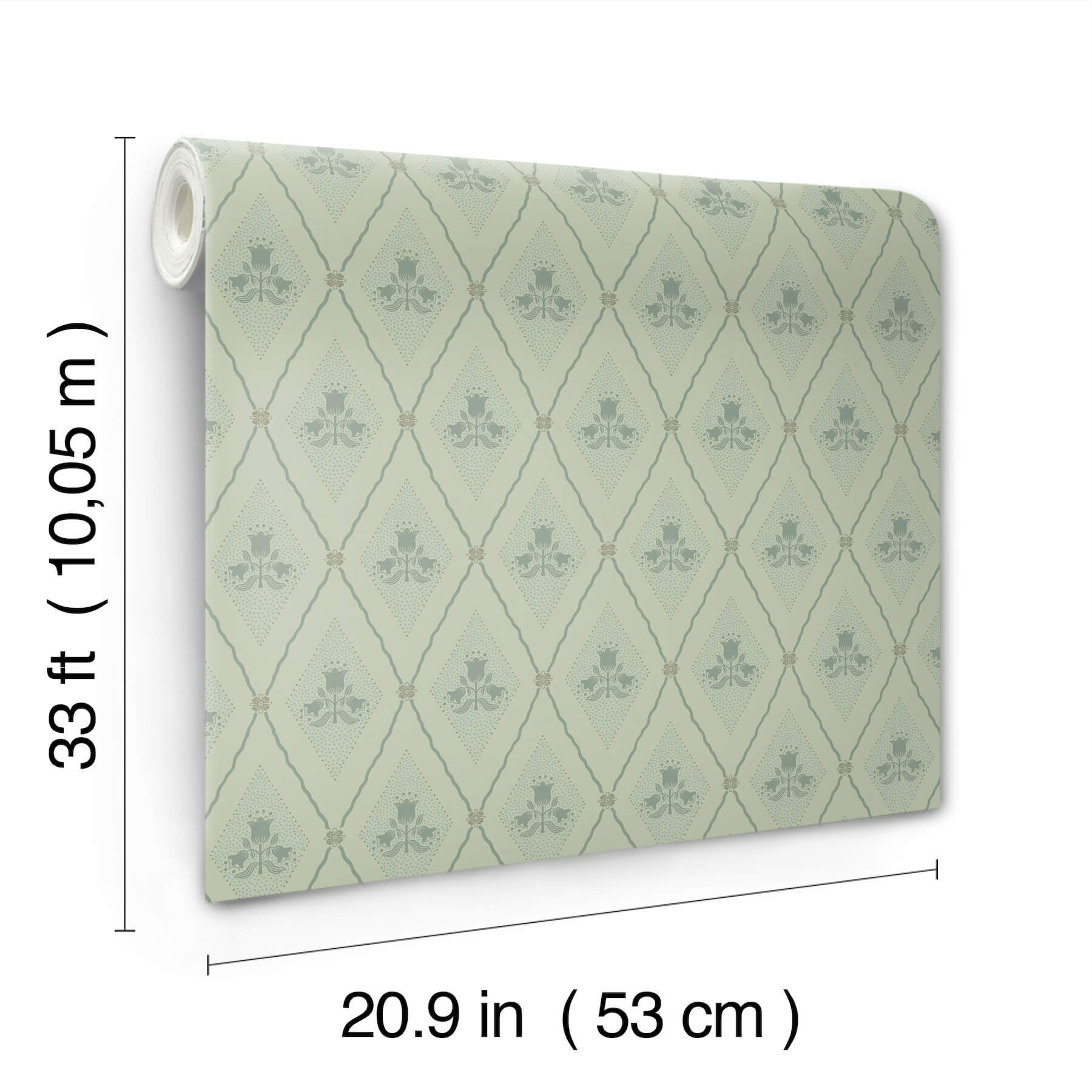 4201 48031 Alma Mint Diamond Floral Wallpaper By A Street Prints