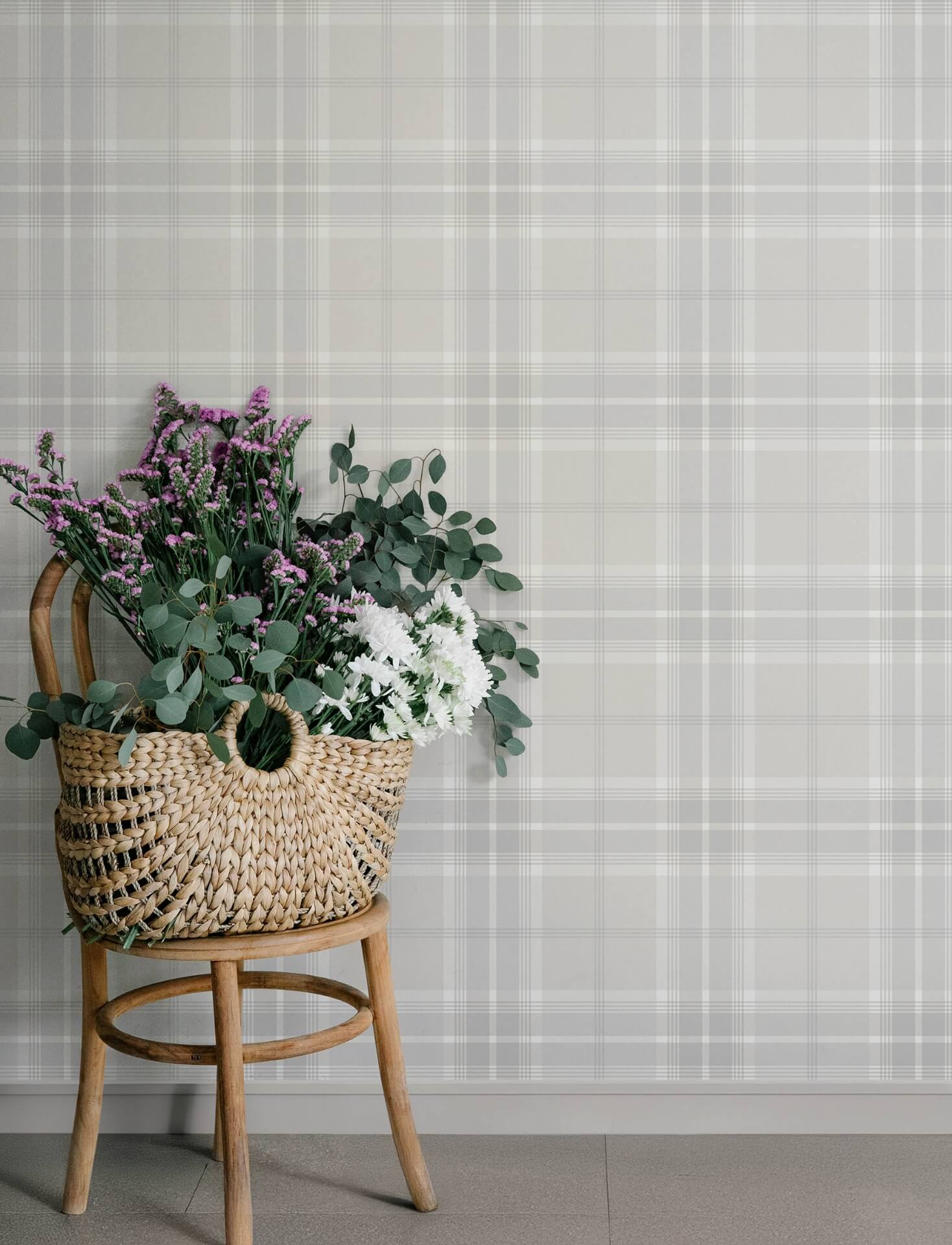 4201-92123 - Emma Dove Plaid Wallpaper - by A-Street Prints