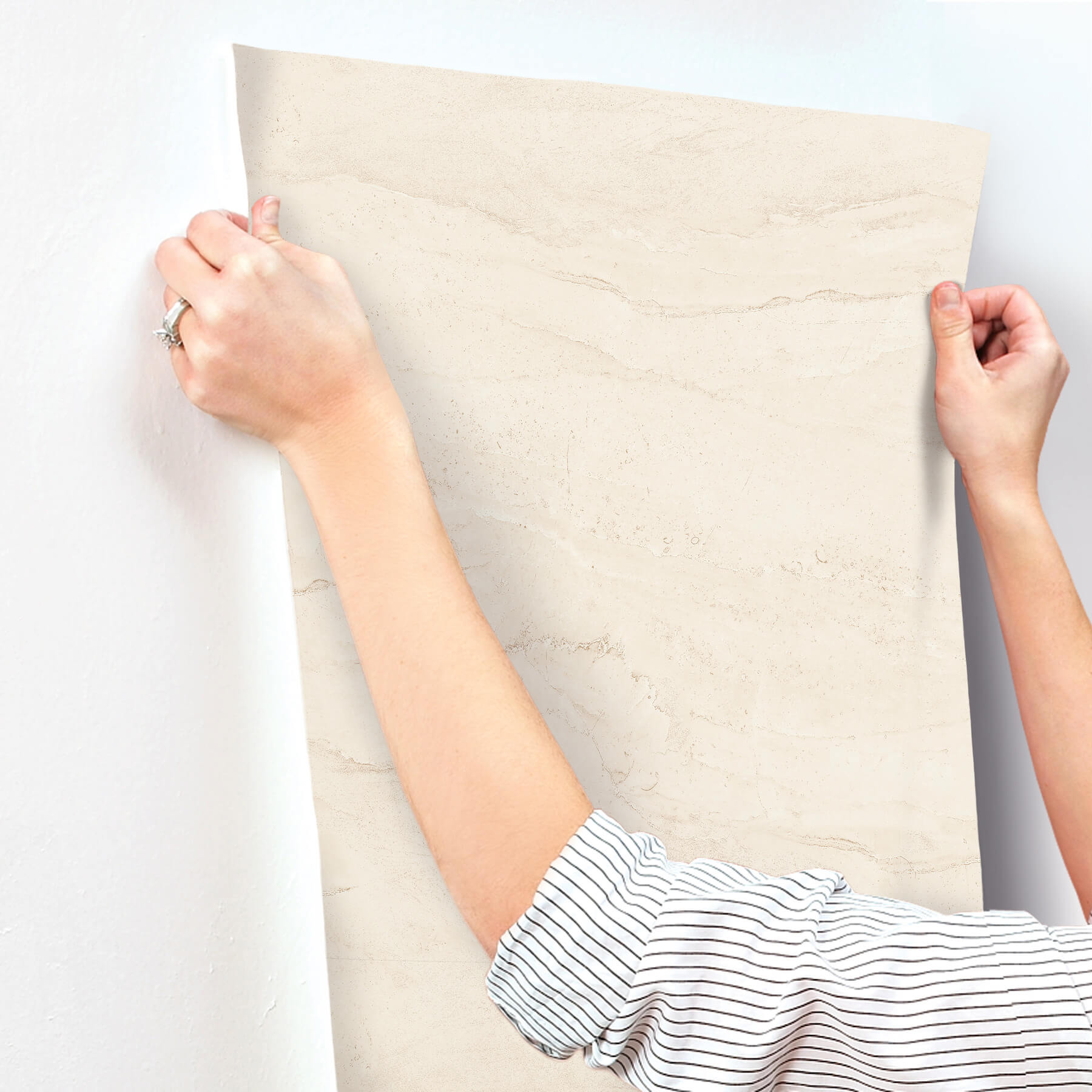 York Wallcoverings. 4191-83000 - Morgana Off-White Stone Wallpaper - by ...