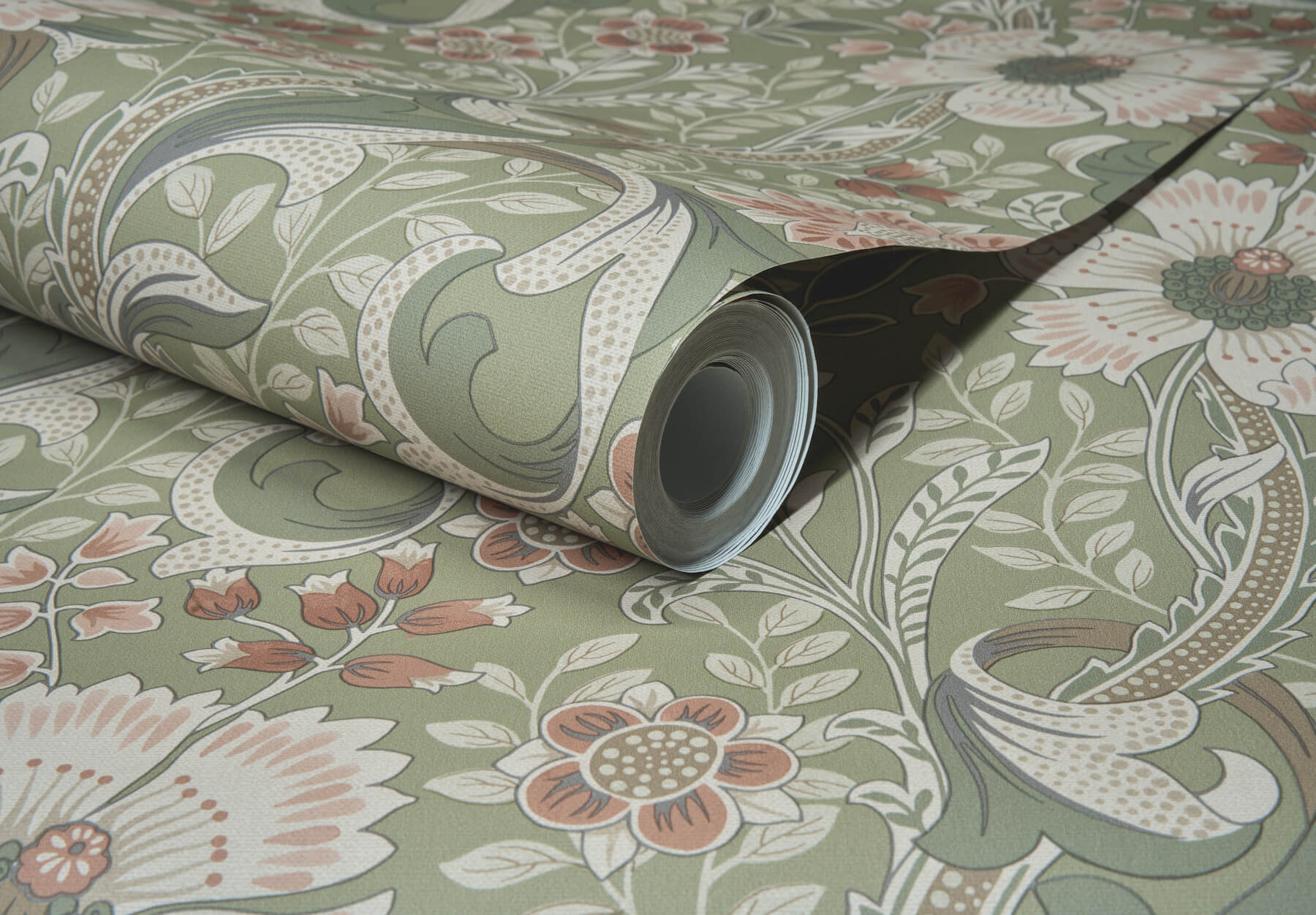 York Wallcoverings. 4191-83014 - Liora Green Floral Trail Wallpaper ...