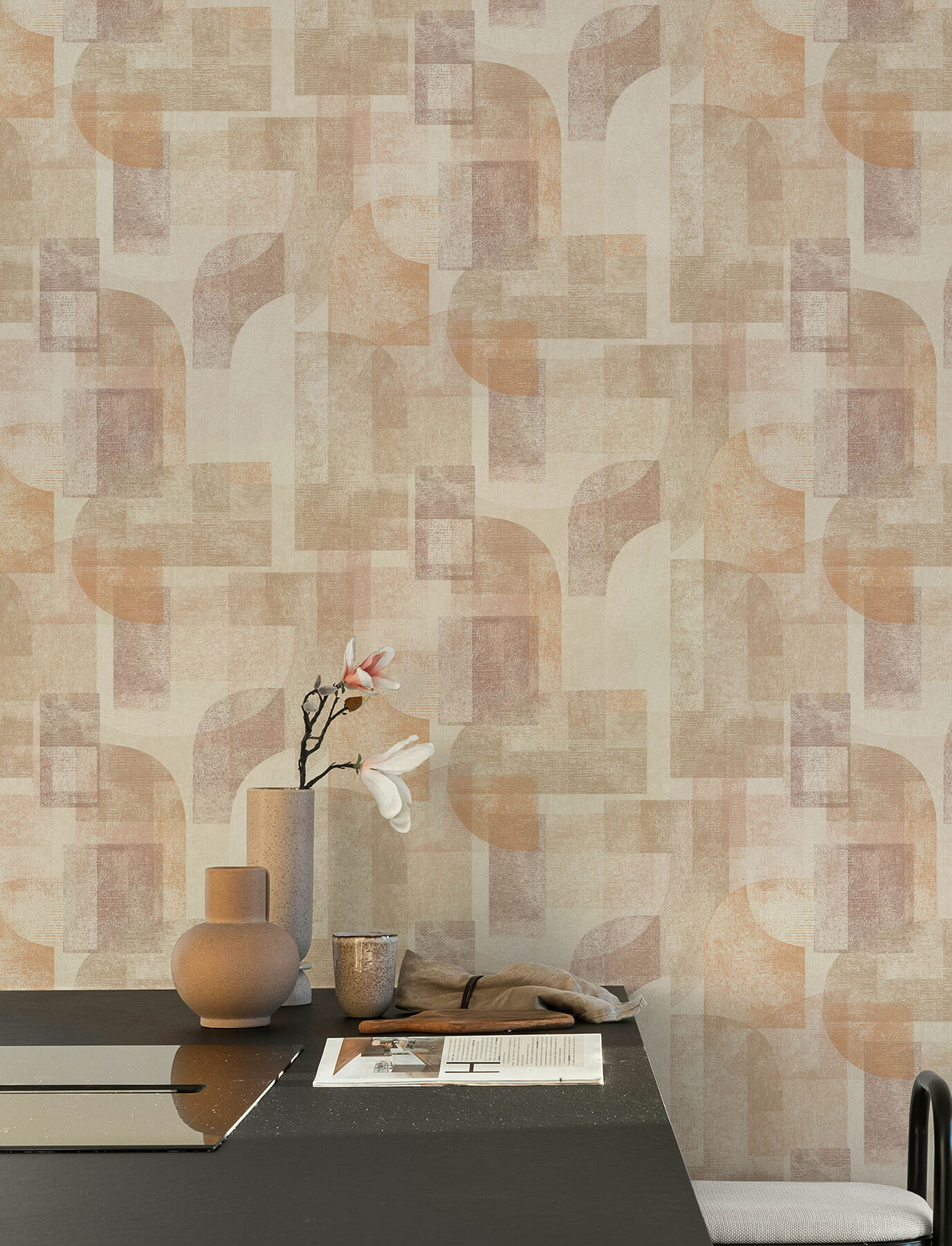 York Wallcoverings. 4191-83033 - Cassandra Rust Block Geometric ...