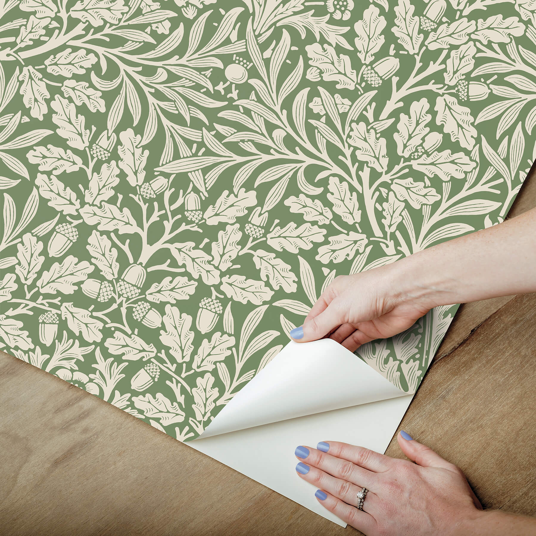 MCS6587 - Acorn Forest Peel and Stick Wallpaper - by Morris & Co x WallPops