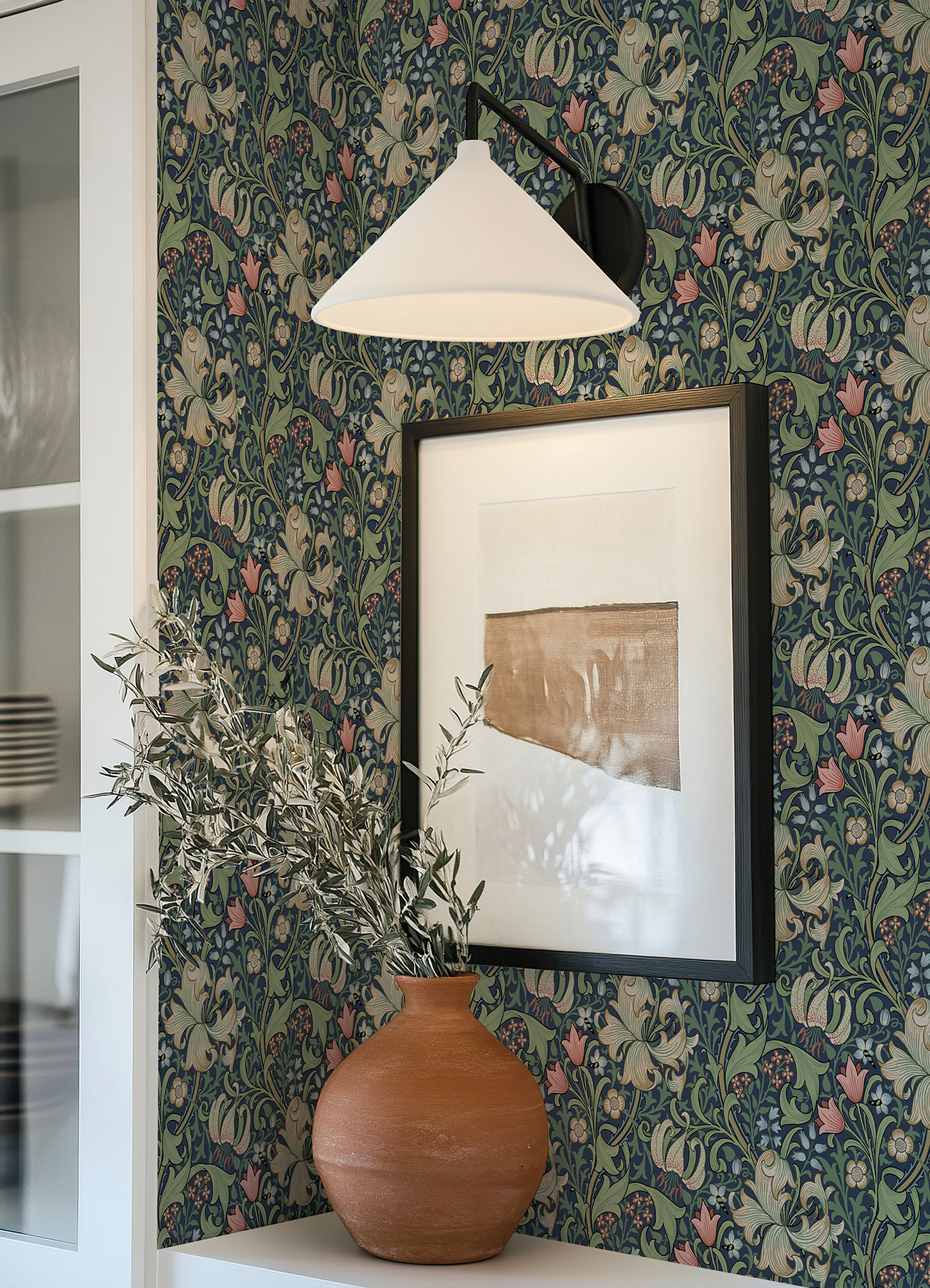 MCS6602 - Golden Lily Indigo and Rose Peel and Stick Wallpaper - by ...