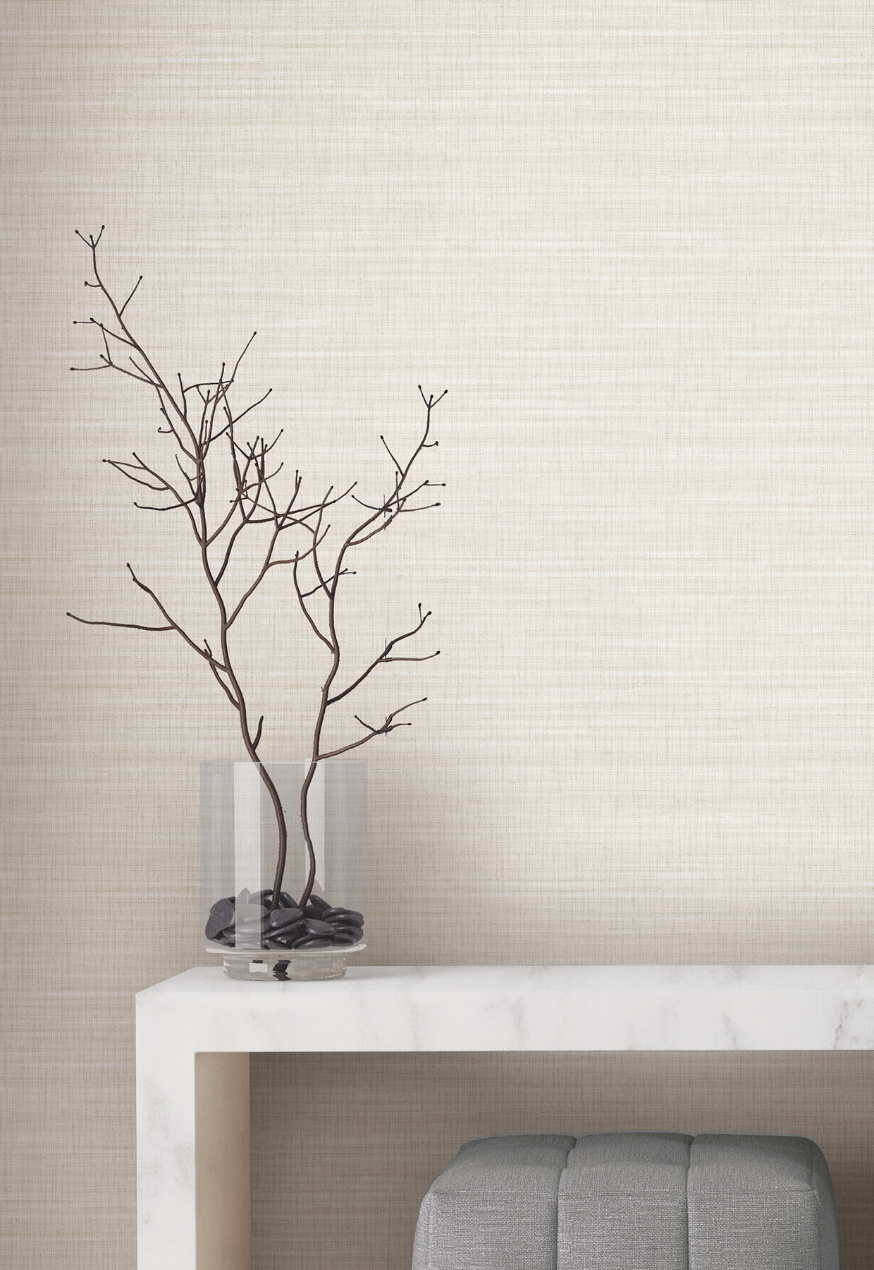 York Wallcoverings. UW1042N - Down To Earth Cream Striated Wallpaper ...