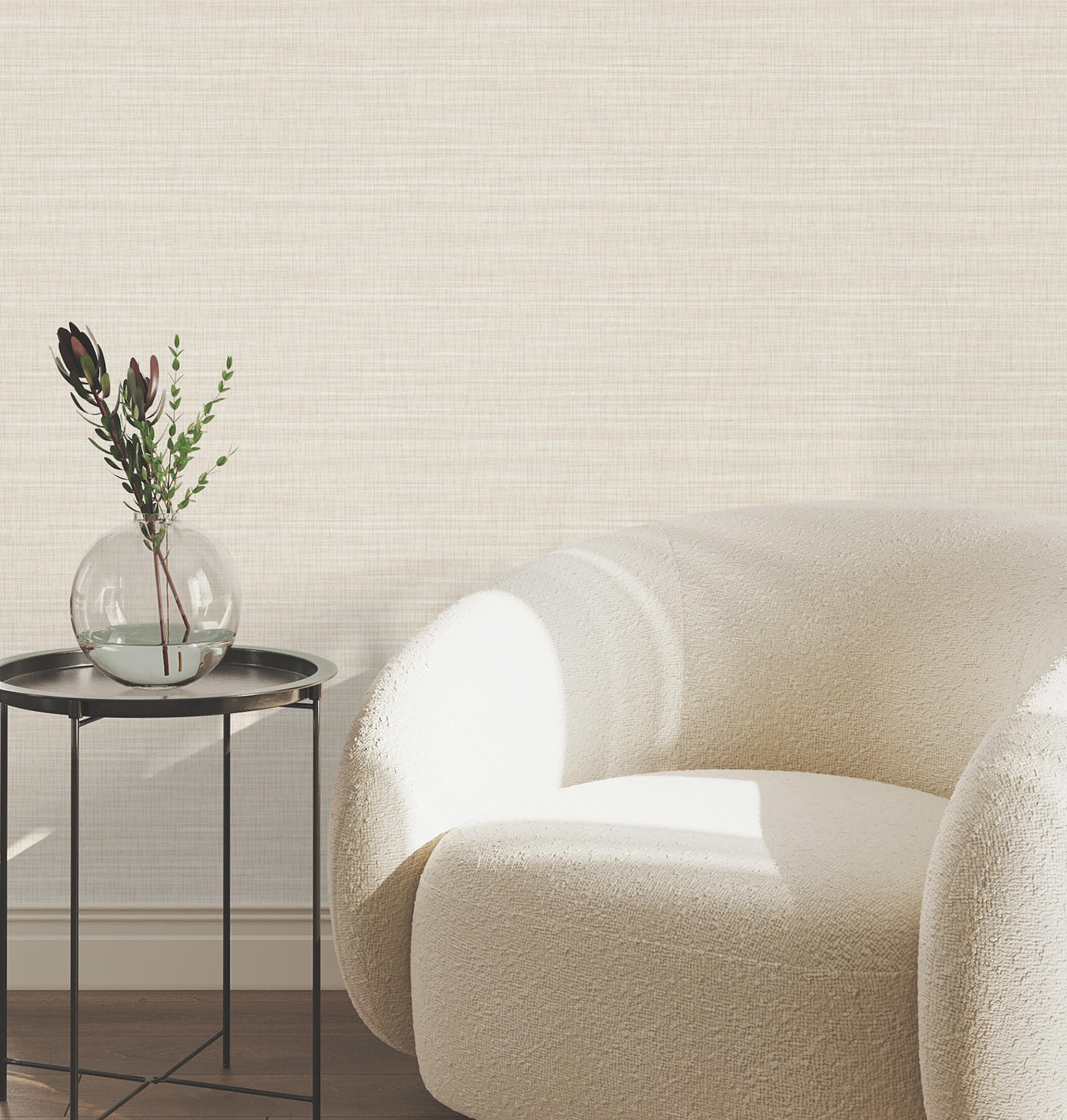 York Wallcoverings. UW1042N - Down To Earth Cream Striated Wallpaper ...
