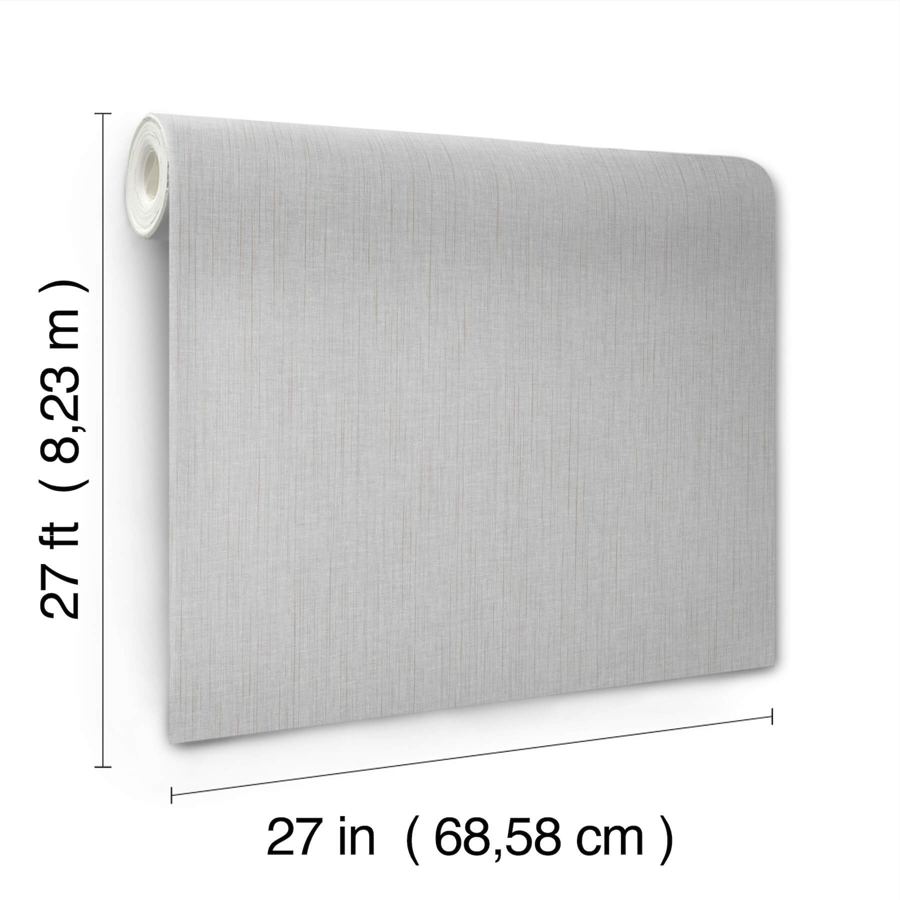 York Wallcoverings. UW1057N - Silk Spun Light Grey Tactile Stripe ...